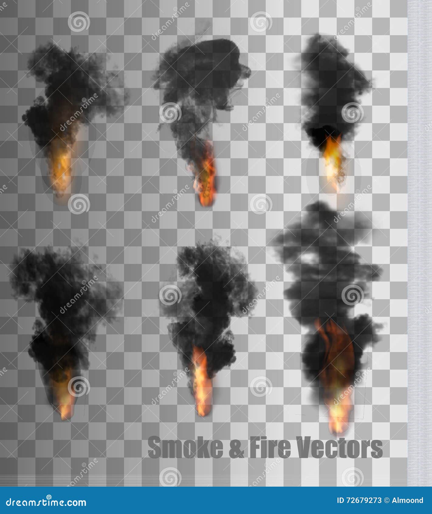 Smoke And Fire Vectors On Transparent Background | CartoonDealer.com ...