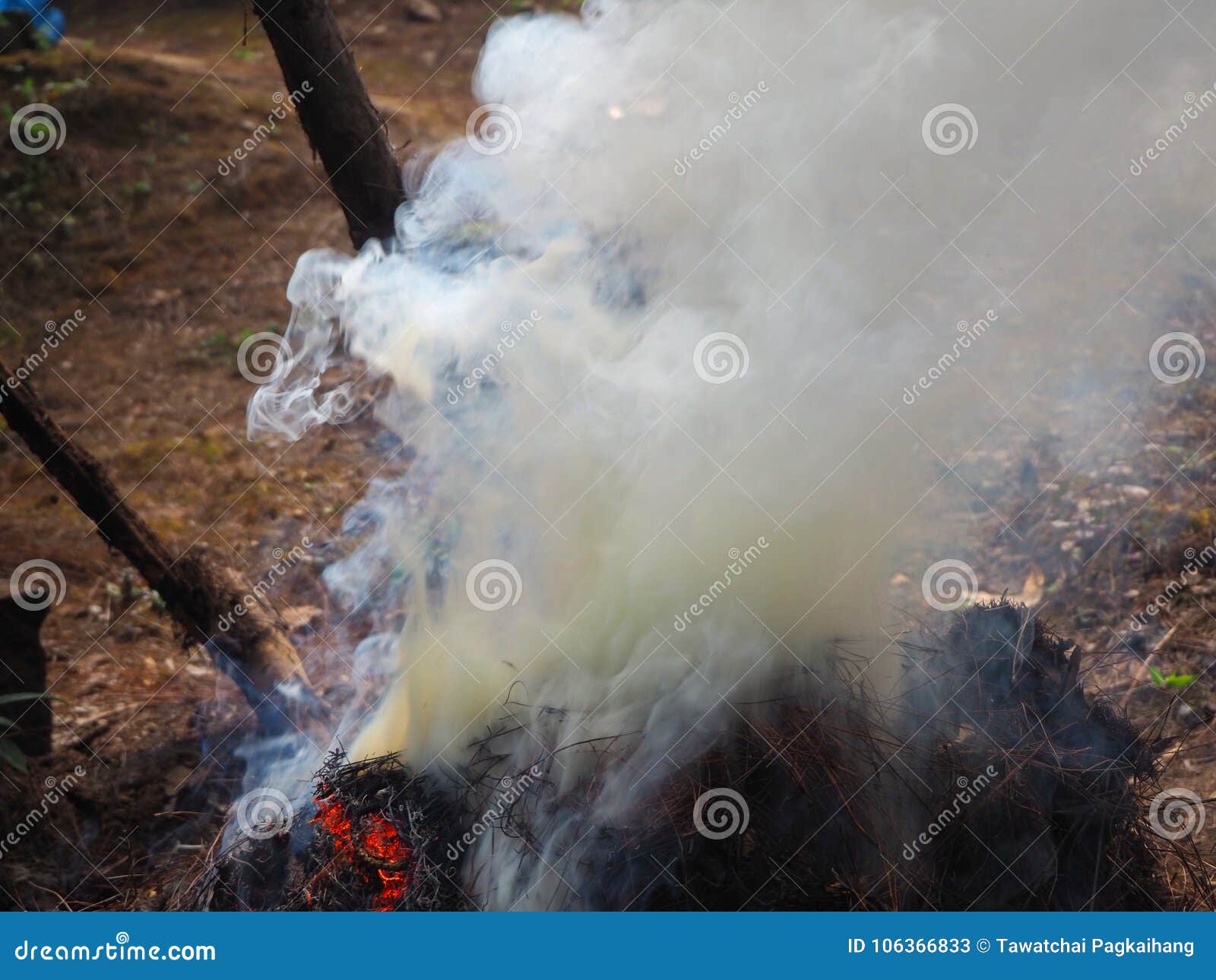 Smoke with fire stock image. Image of charcoal, destruction - 106366833