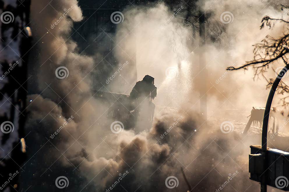 Smoke from Fires and War on the Streets in Kyiv Stock Photo - Image of ...