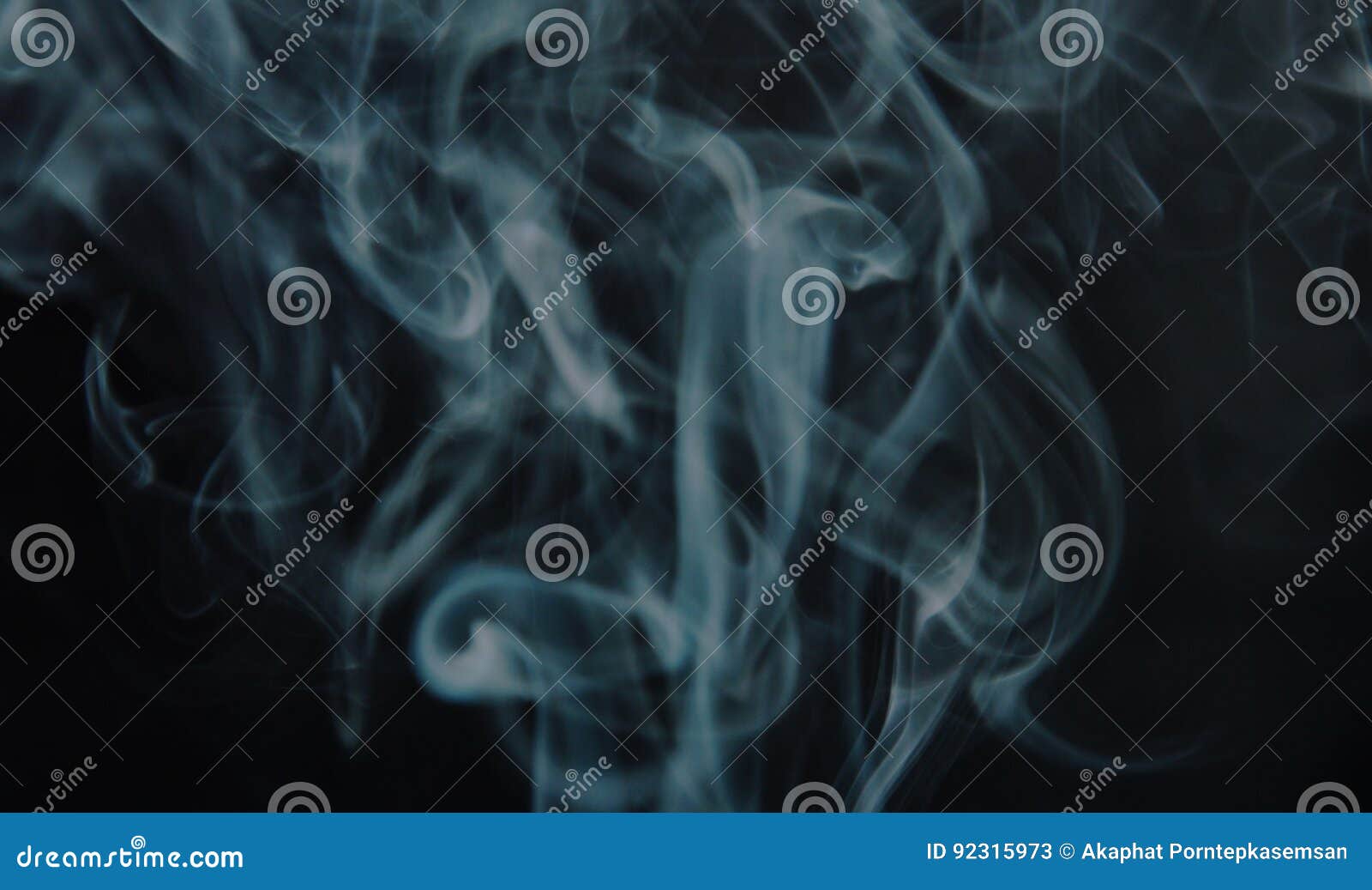 Smoke Floating without Direction on Black Background Stock Image ...