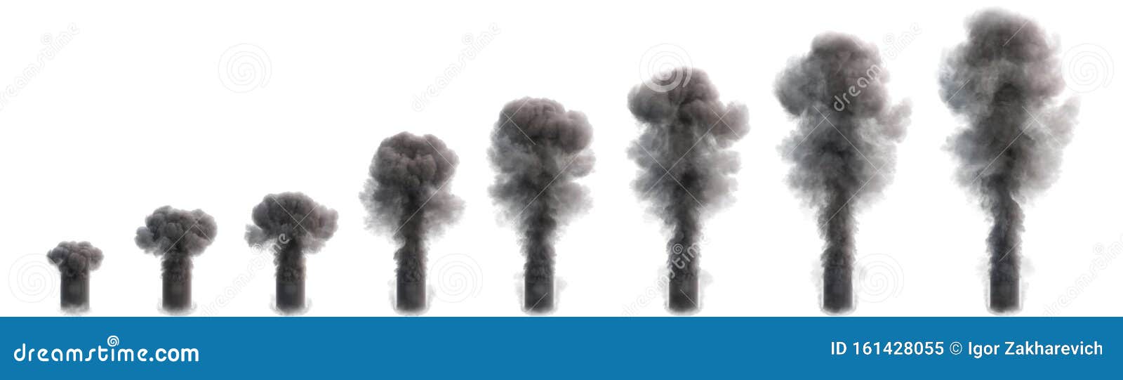 Smoke Flow at Different Stages Development Stock Illustration ...
