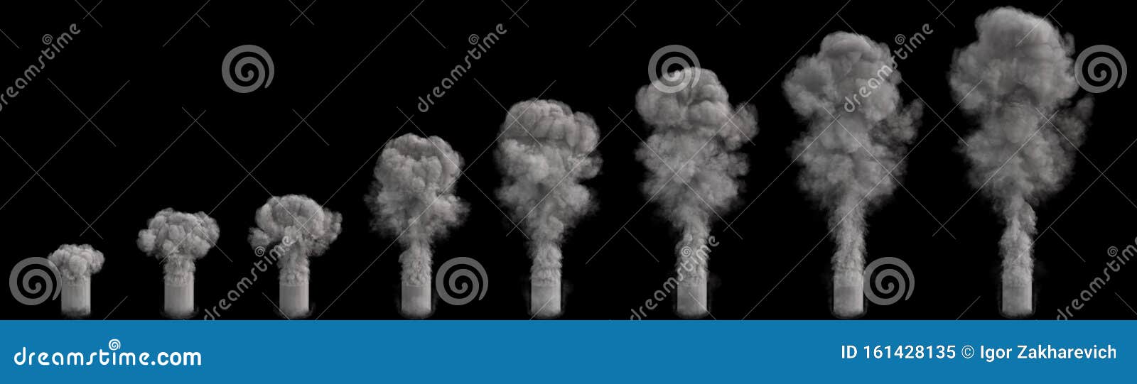 Smoke Flow at Different Stages Development Stock Illustration ...