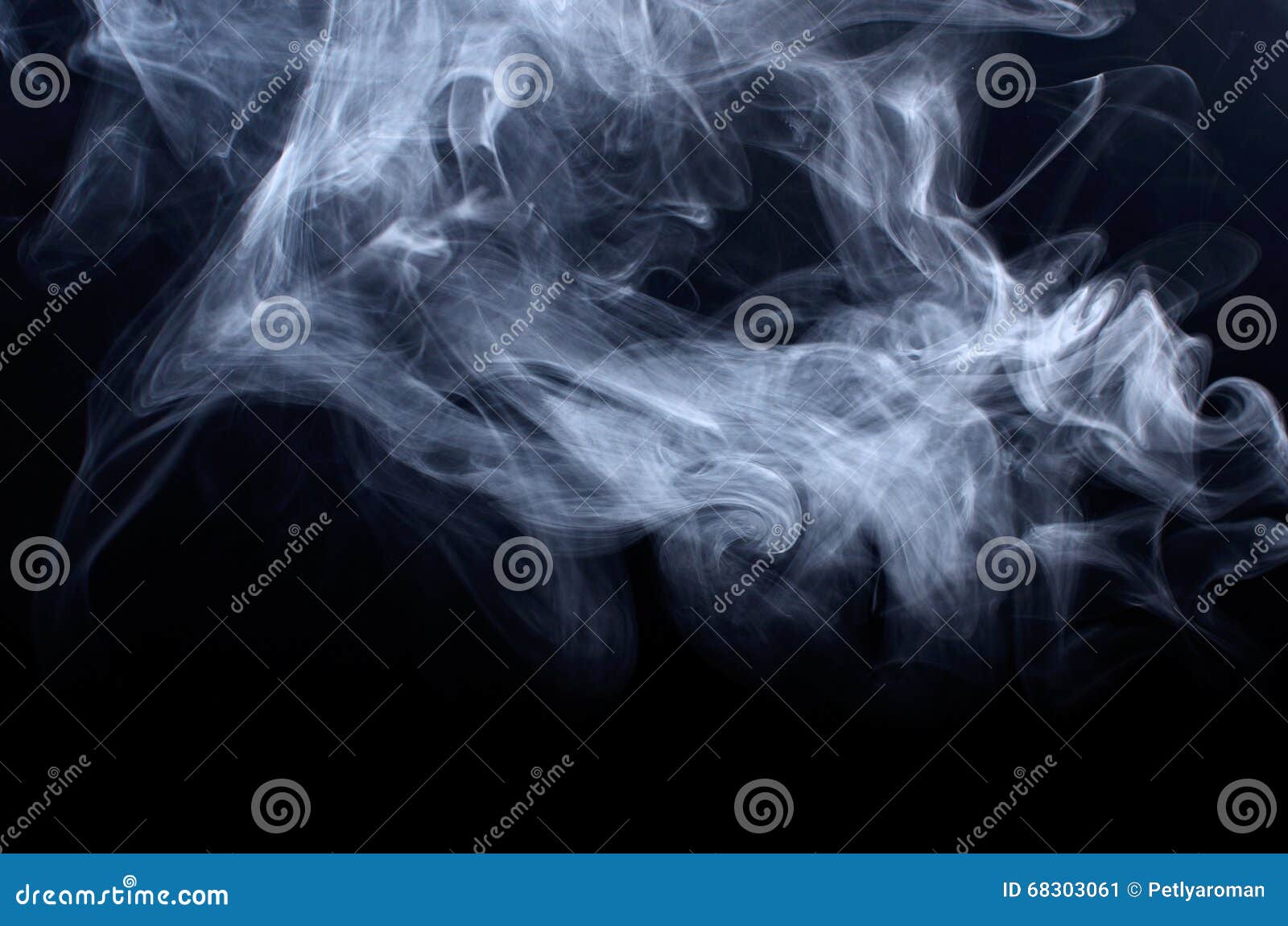 Smoke and Fog on Black Background Stock Image - Image of cloud, action ...