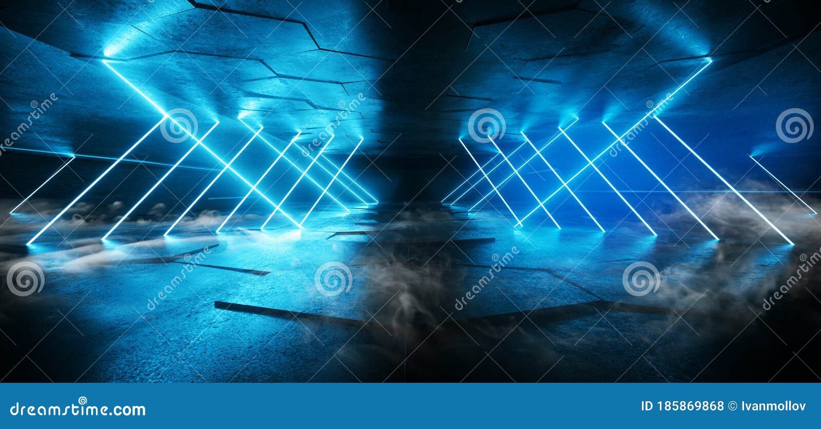 Smoke Fog Neon Glowing Laser Blue Beams Pillars Concrete Grunge Tiled ... Smoke Fog Neon Glowing Laser Blue Beams Pillars Concrete Grunge Tiled ...