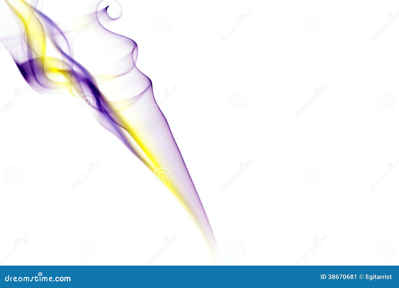 Smoke Form with a Purple-yellow Colour Gradient Stock Image - Image of ...