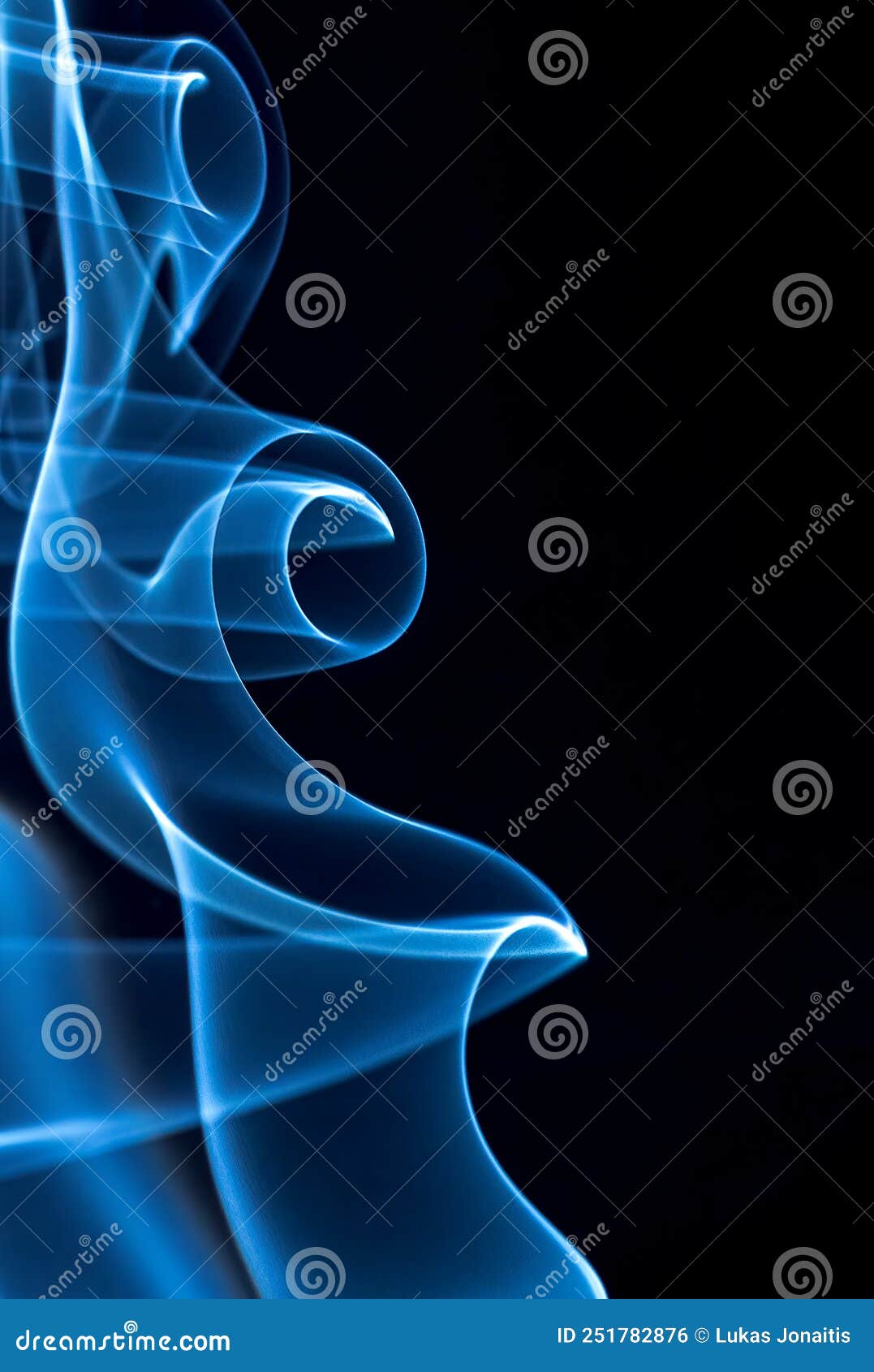 Smoke Spiral Forms, Dynamic Abstract Design Image Stock Photo - Image ...