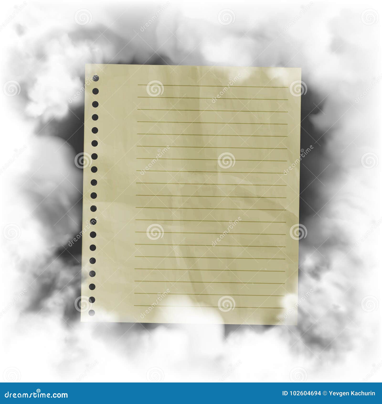 Smoke Frame Sheet of Old Paper Dark Background Stock Vector ...