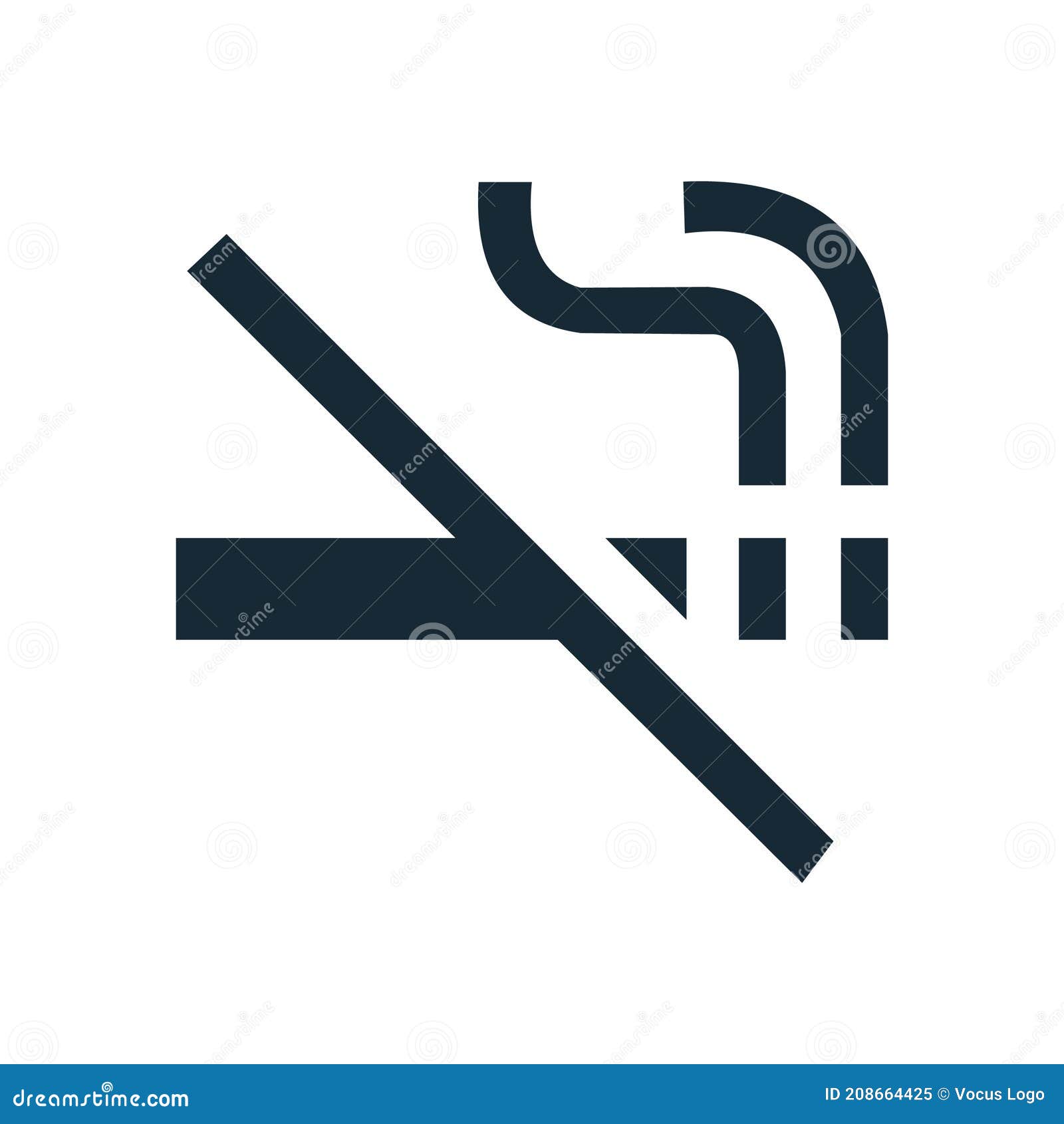 Smoke Free Icon Vector Logo Template Stock Vector - Illustration of ...