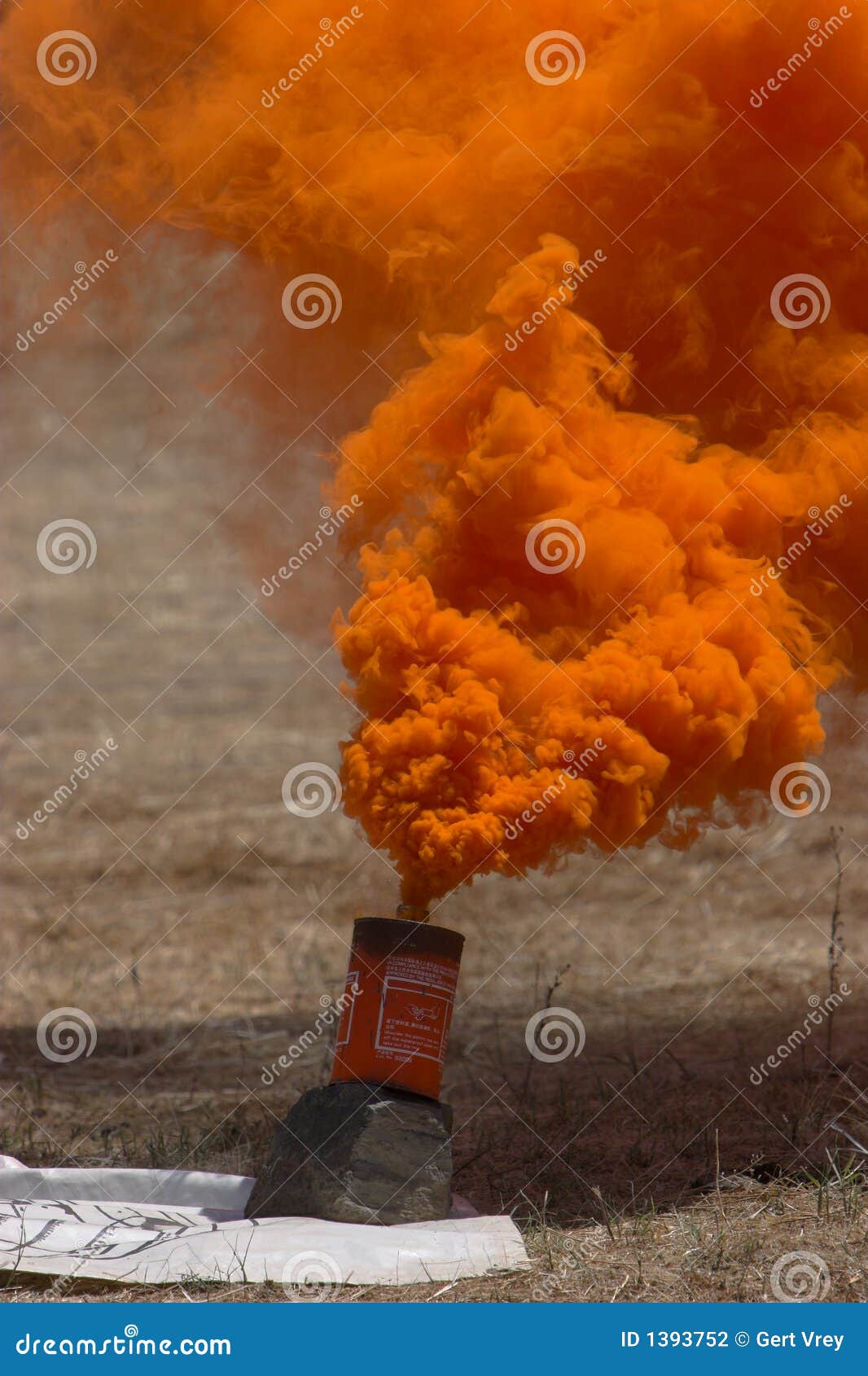 Smoke granade stock photo. Image of hide, smoke, warning - 1393752
