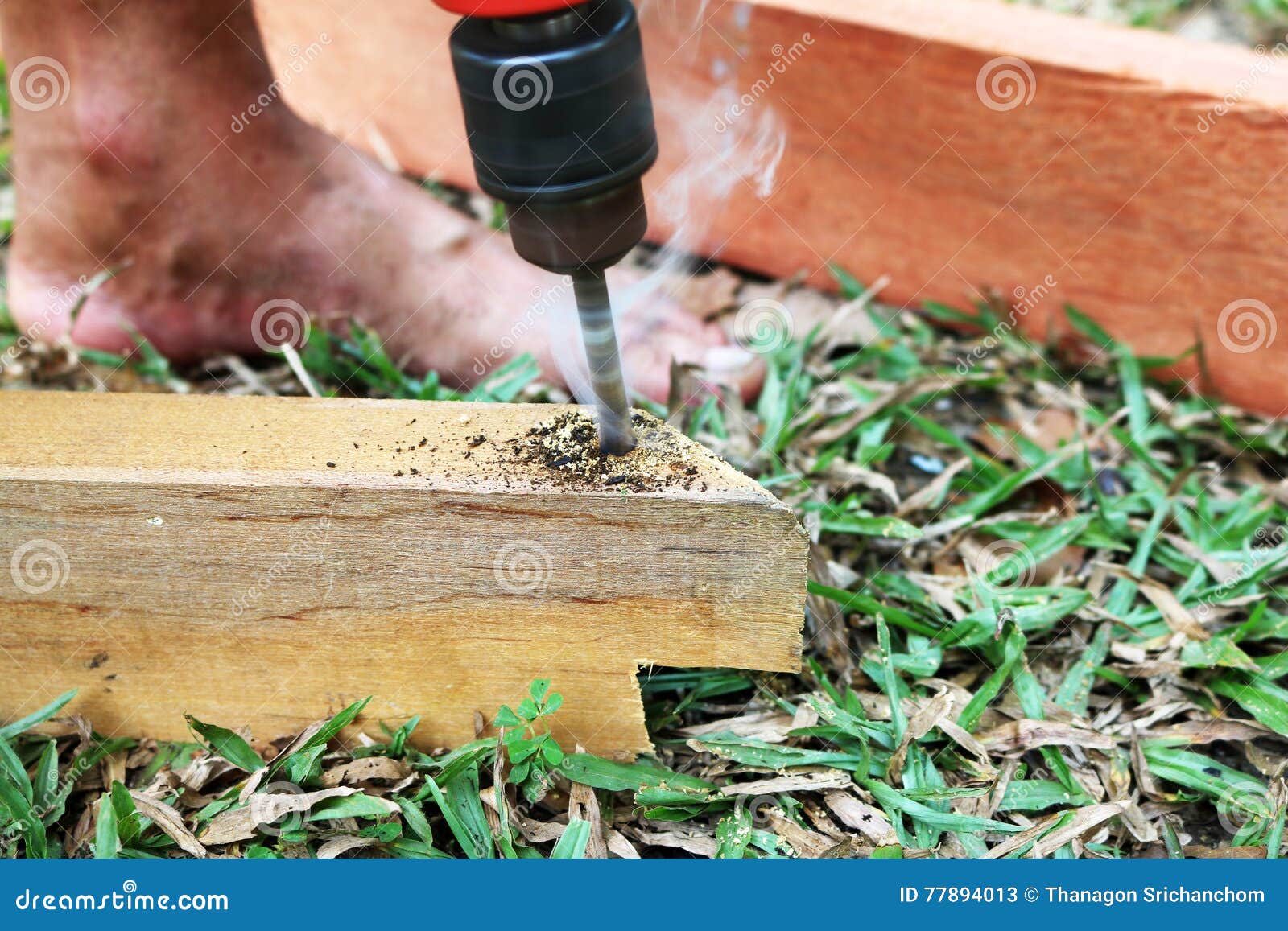Smoke and Heat from an Electric Drill. Stock Image - Image of drilling ...