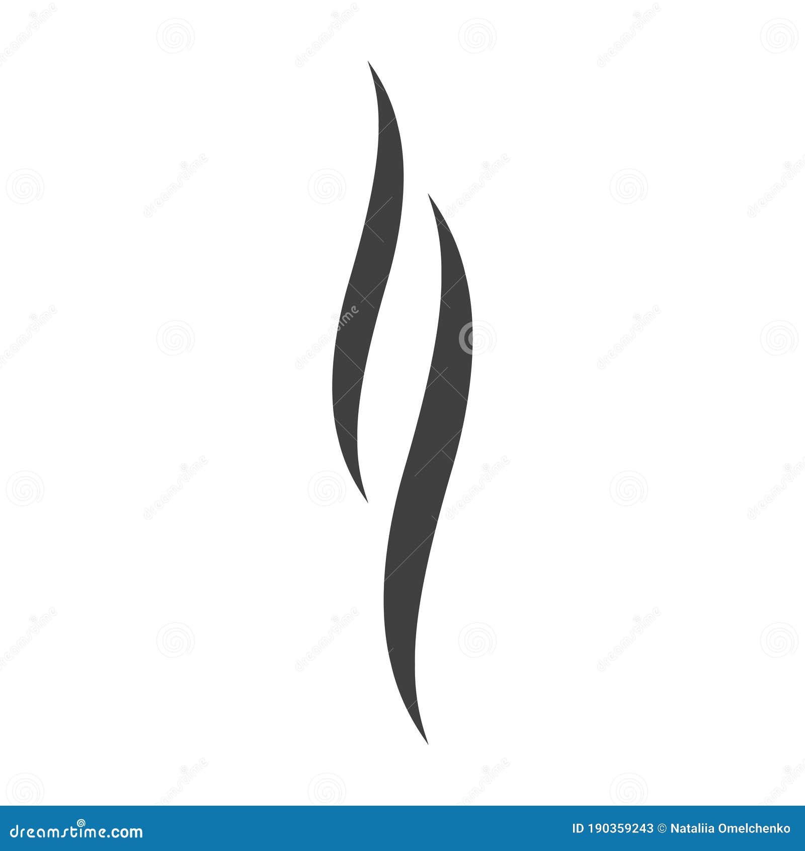 Smoke Hot Icon Isolated on White Background Stock Illustration ...