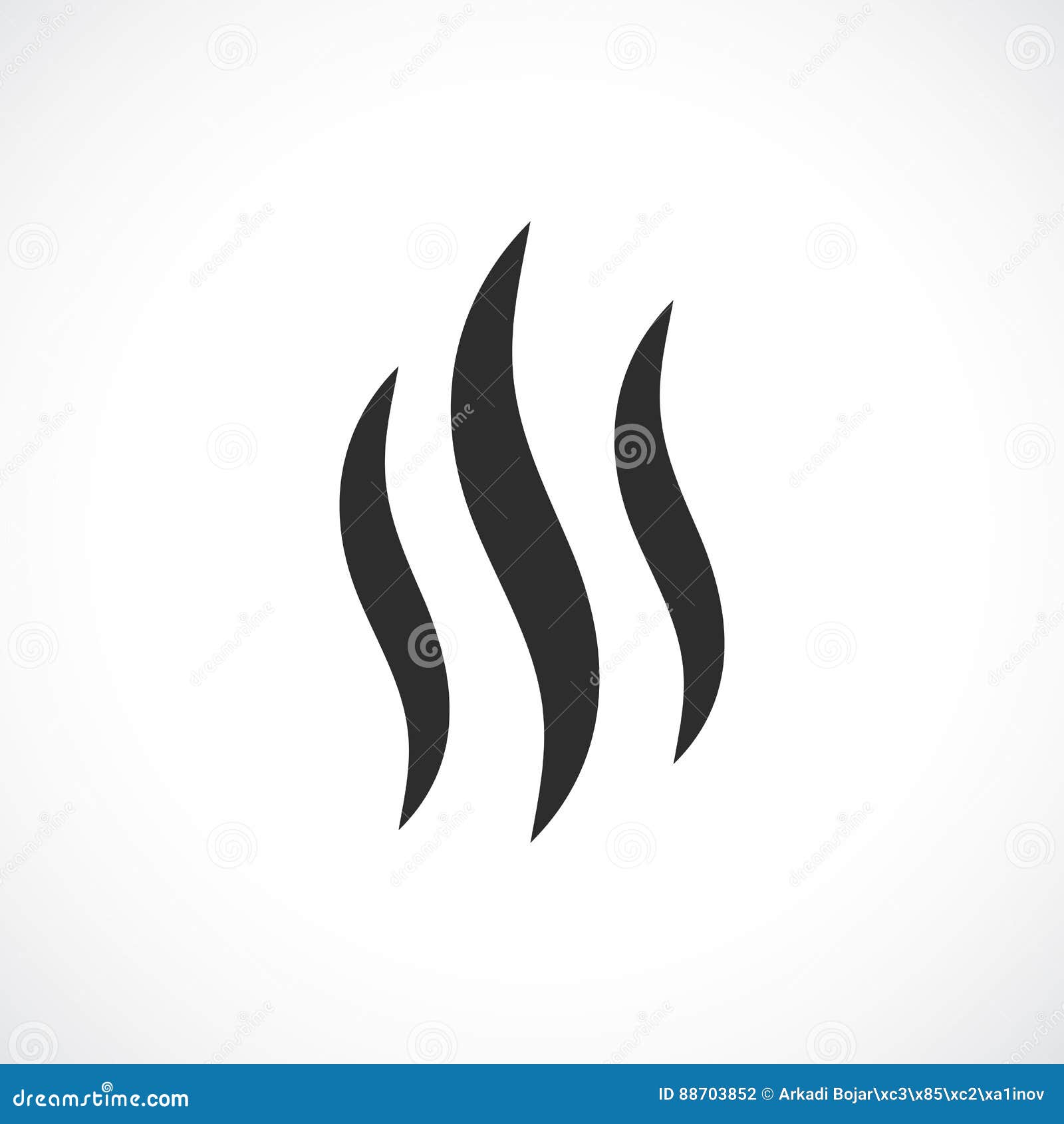 Smoke hot vector icon stock vector. Illustration of icons - 88703852