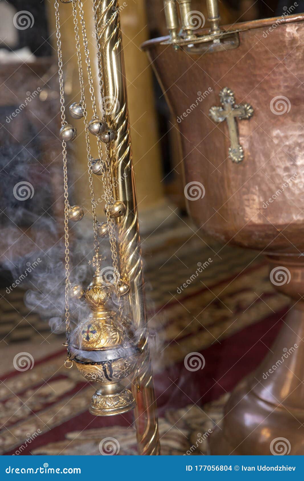 Smoke inside the church stock photo. Image of inside - 177056804