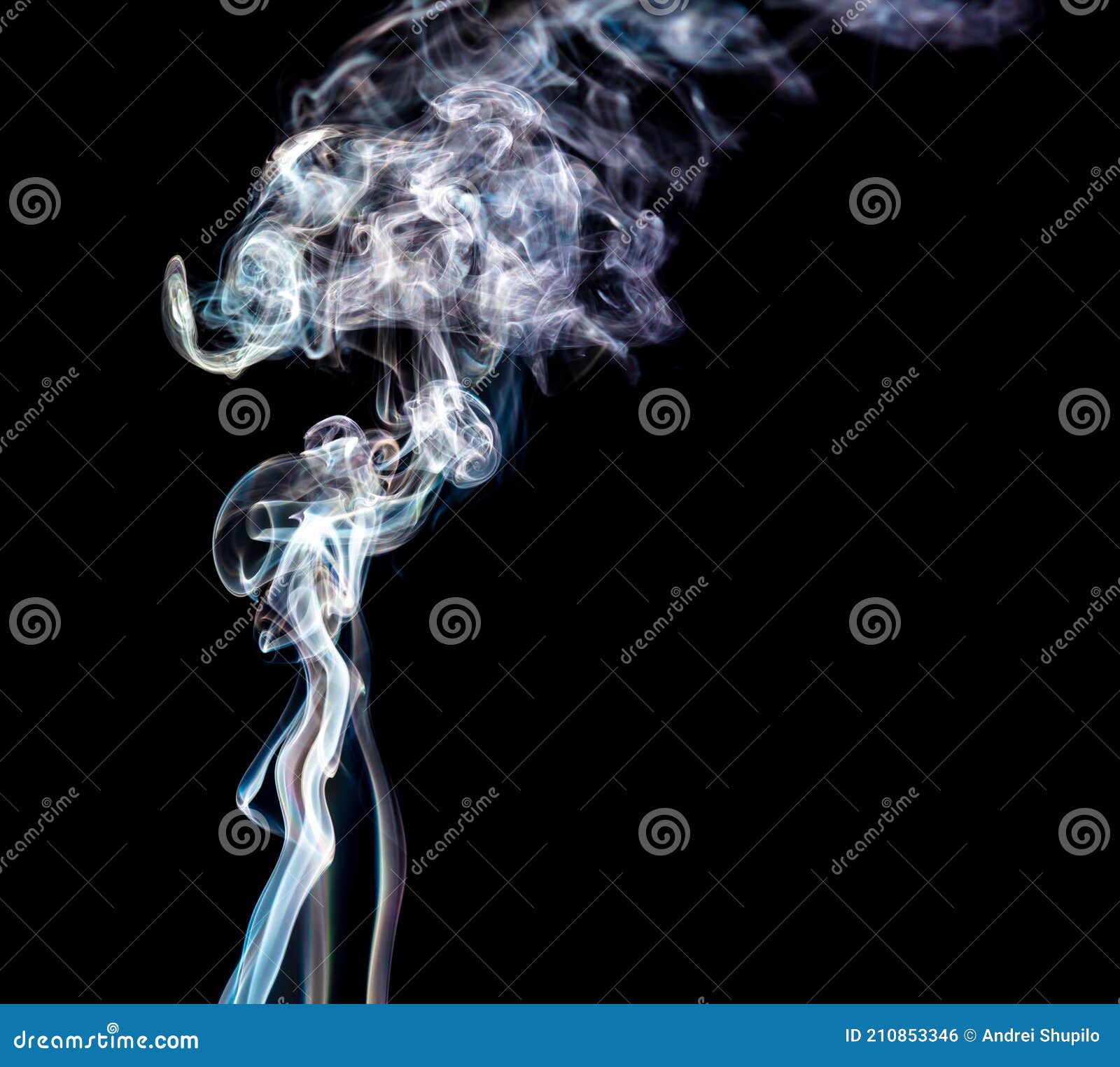 Smoke Isolated on Black Background Stock Photo - Image of wave, texture ...