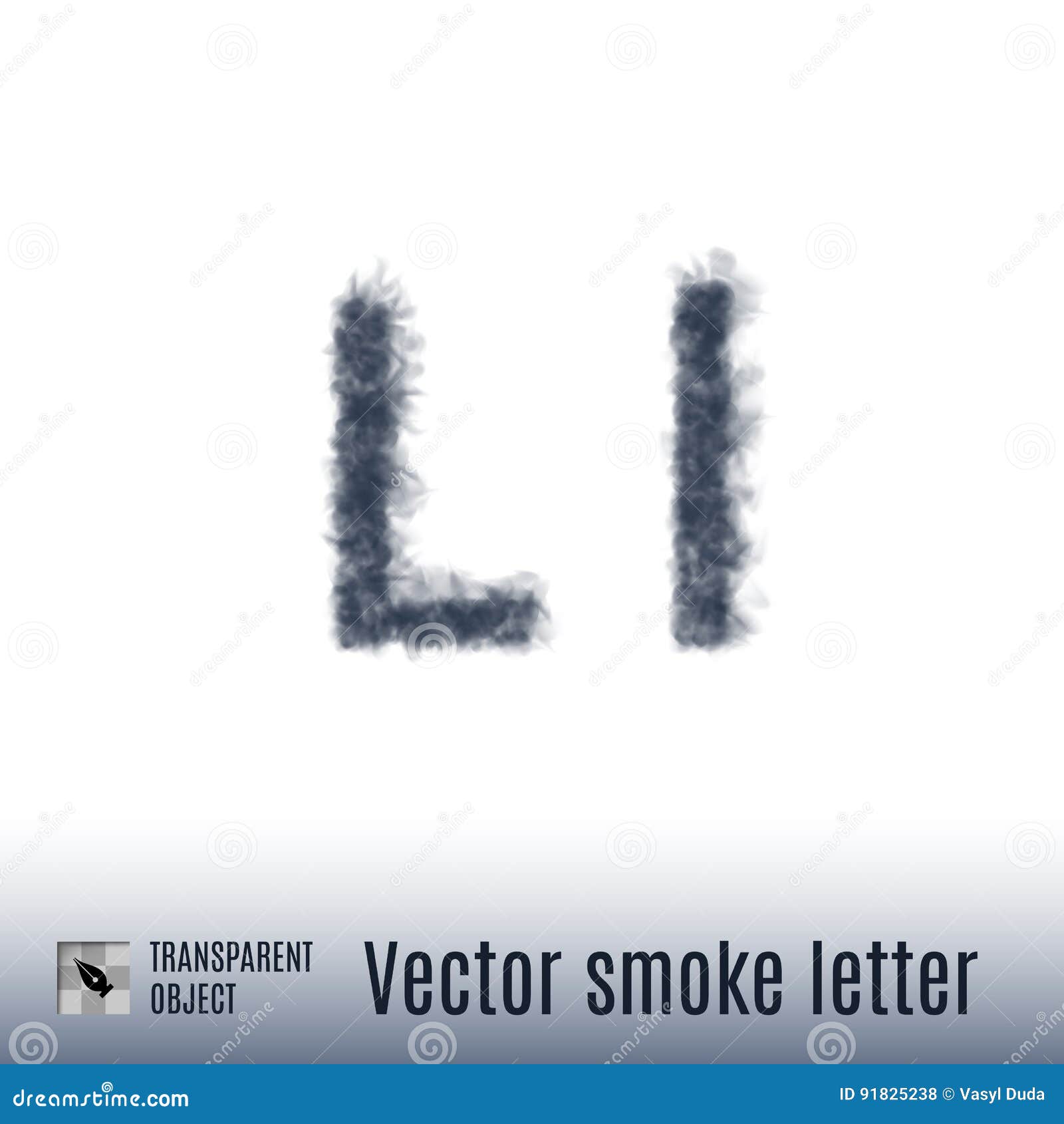 Smoke Letter stock vector. Illustration of dusk, element - 91825238