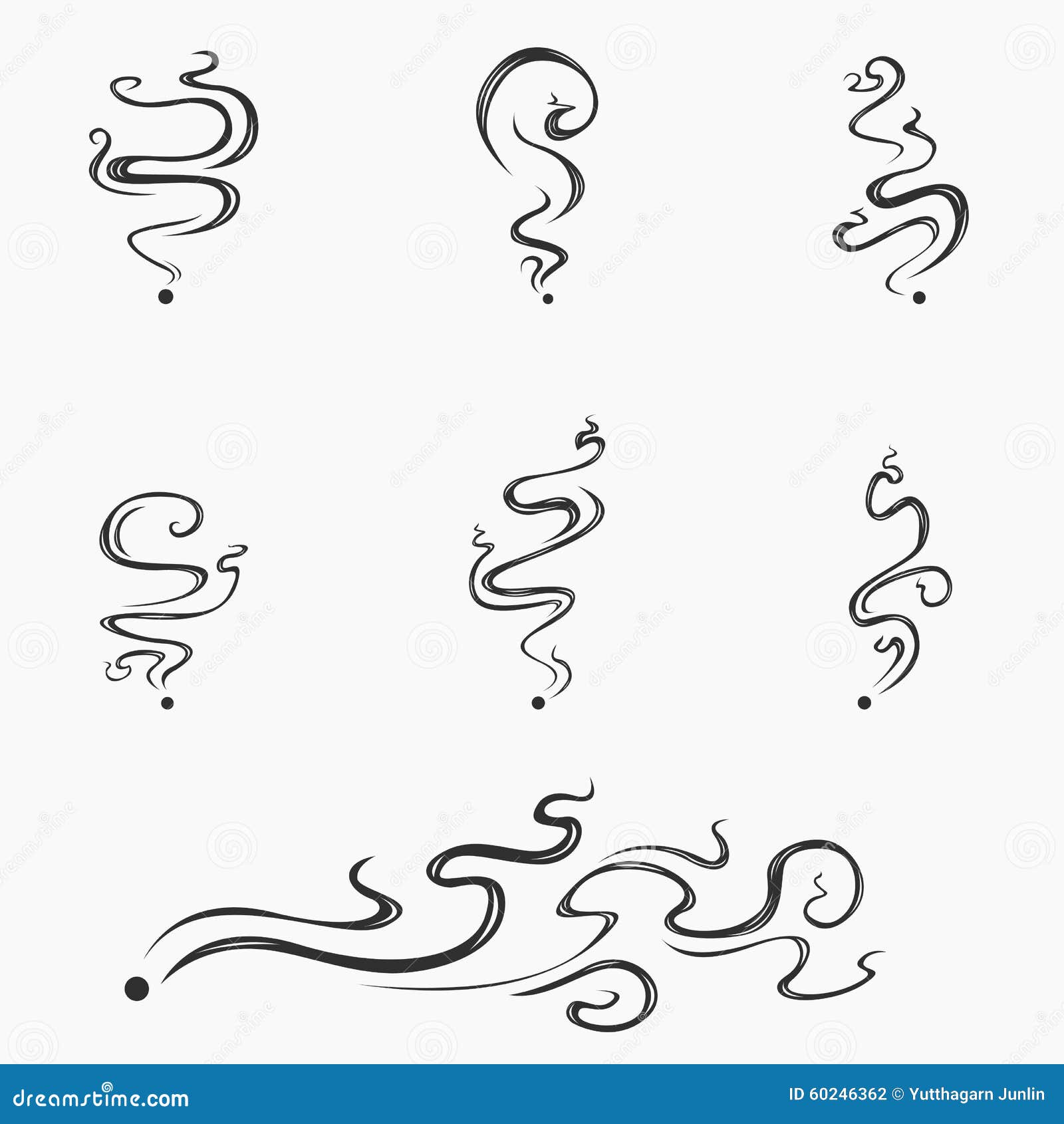 Smoke line stock vector. Illustration of blow, design - 60246362
