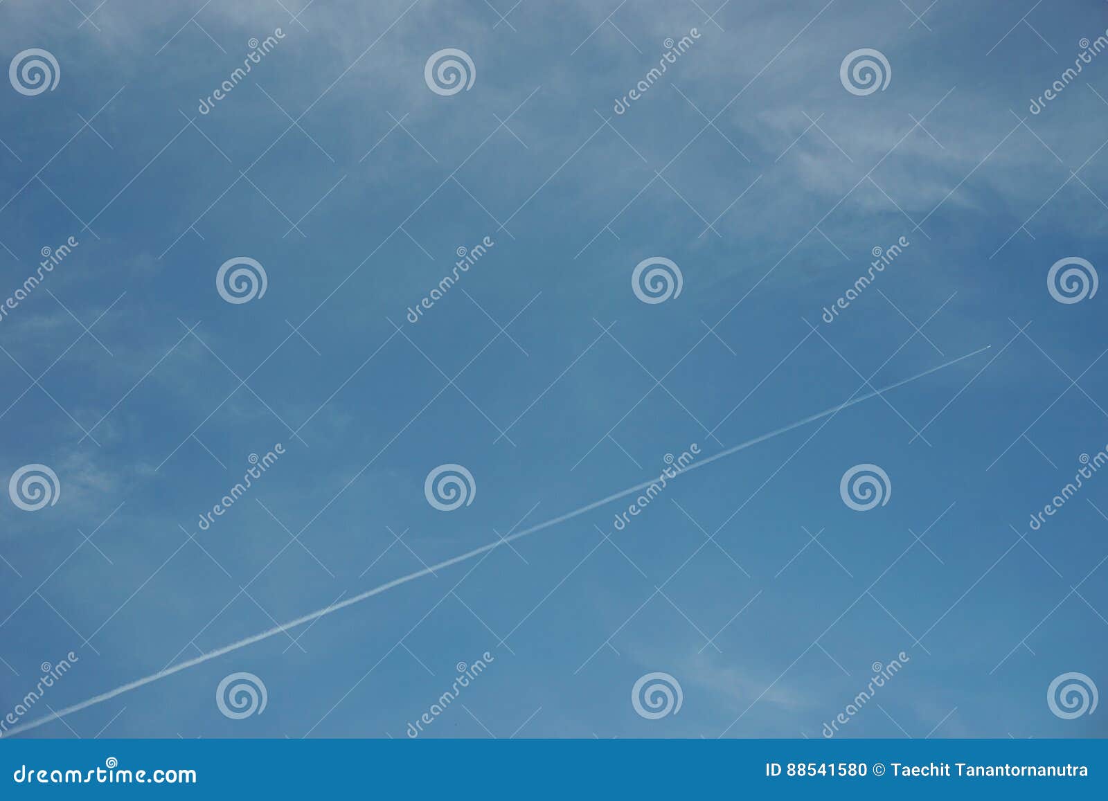 Smoke line from Jet plane stock photo. Image of white - 88541580