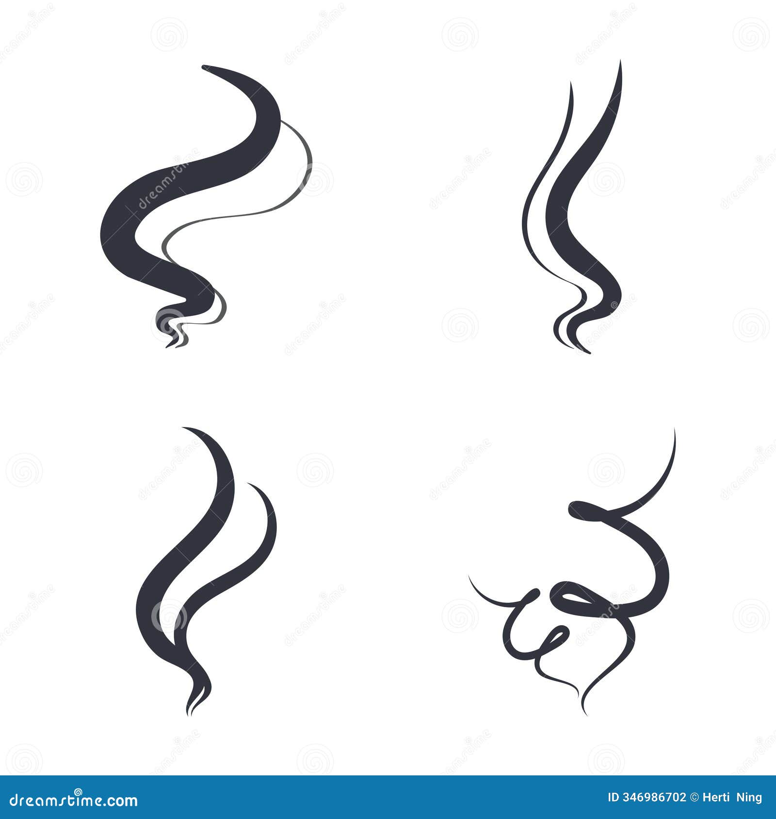 Smoke Logo Template Icon stock vector. Illustration of heat - 346986702