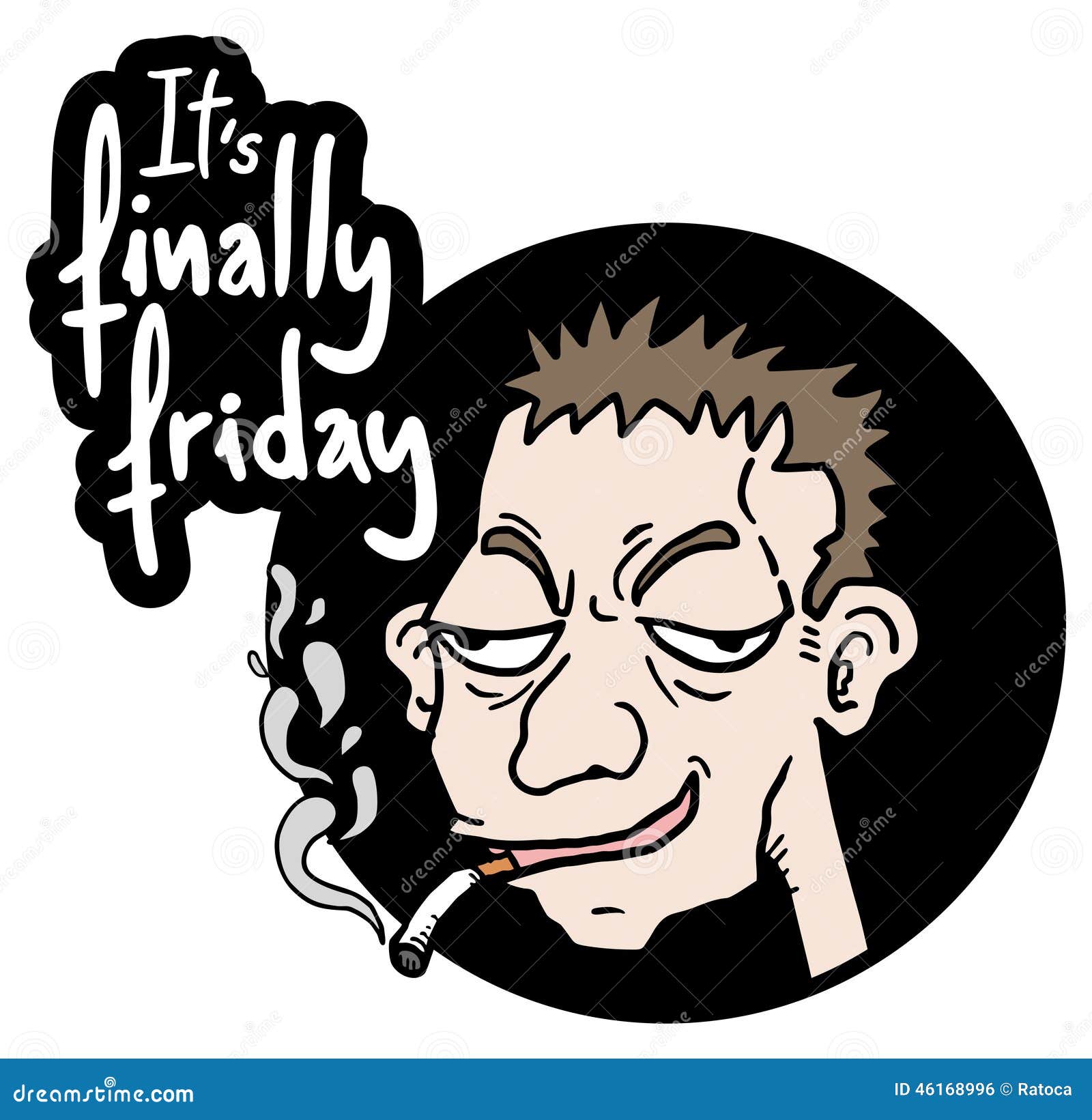 Smoke man friday stock vector. Illustration of funny - 46168996