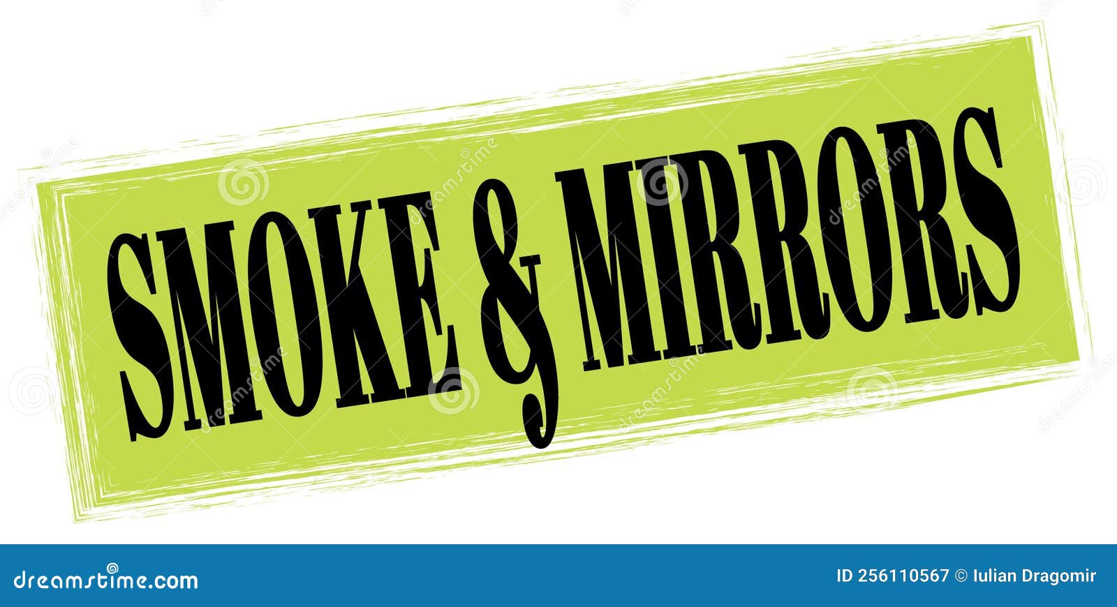 SMOKE & MIRRORS Text Written on Green-black Stamp Sign Stock ...