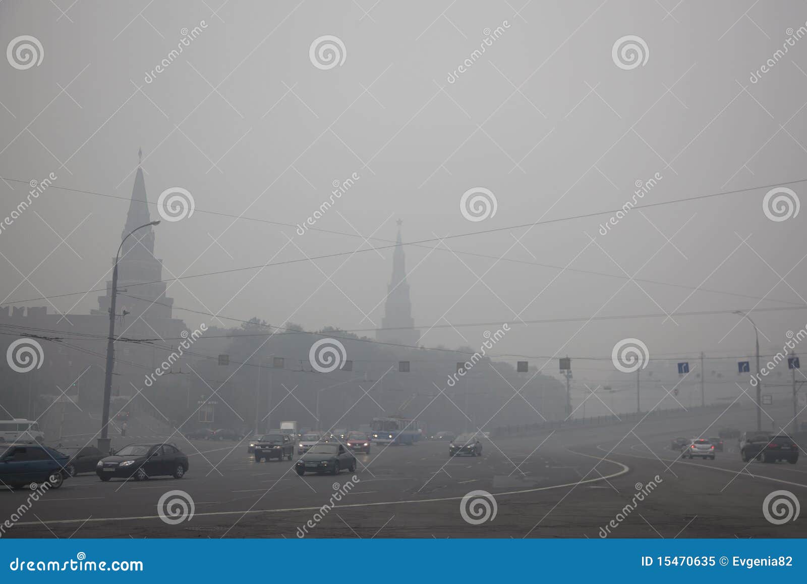 Smoke in Moscow editorial image. Image of august, street - 15470635