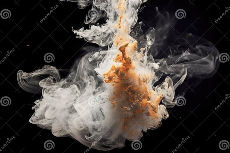Smoke Movement Captured in Slow Motion within Zero Gravity Stock ...