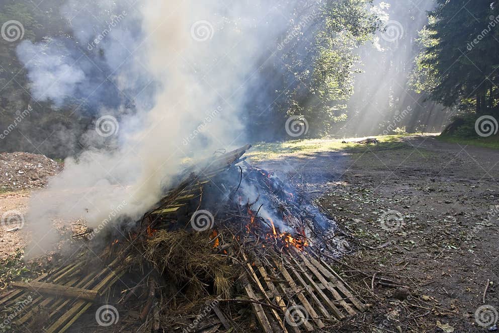 Smoke over fire stock photo. Image of aereal, ecology - 25884924
