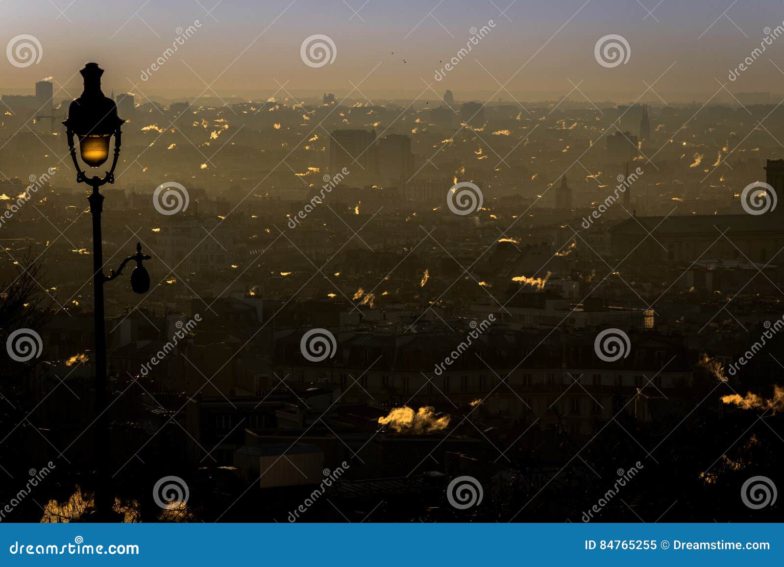 Smoke in Paris stock image. Image of paris, france, capital - 84765255