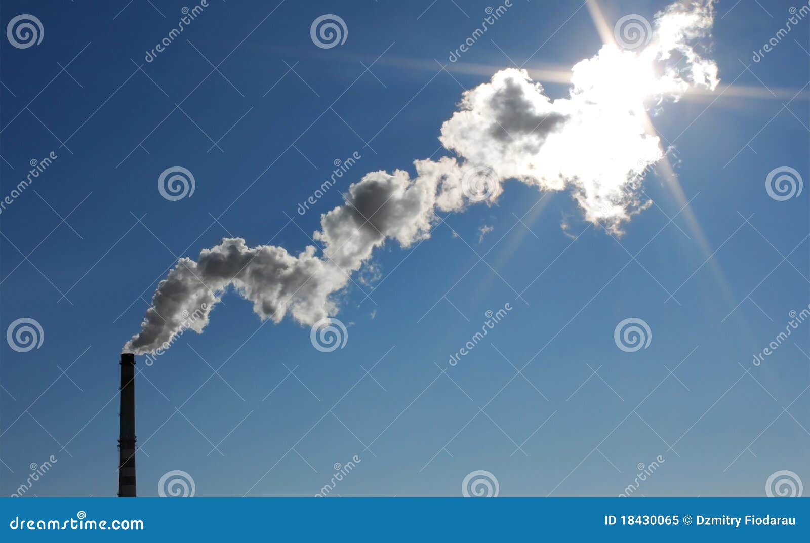 Smoke from a pipe stock image. Image of construction - 18430065