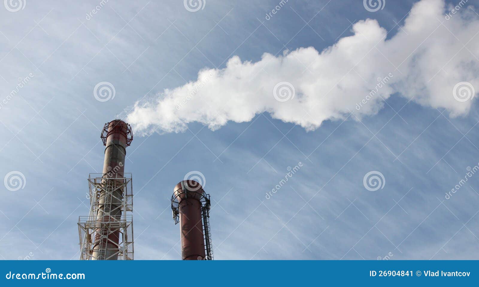 Smoke from a pipe. stock image. Image of condensation - 26904841