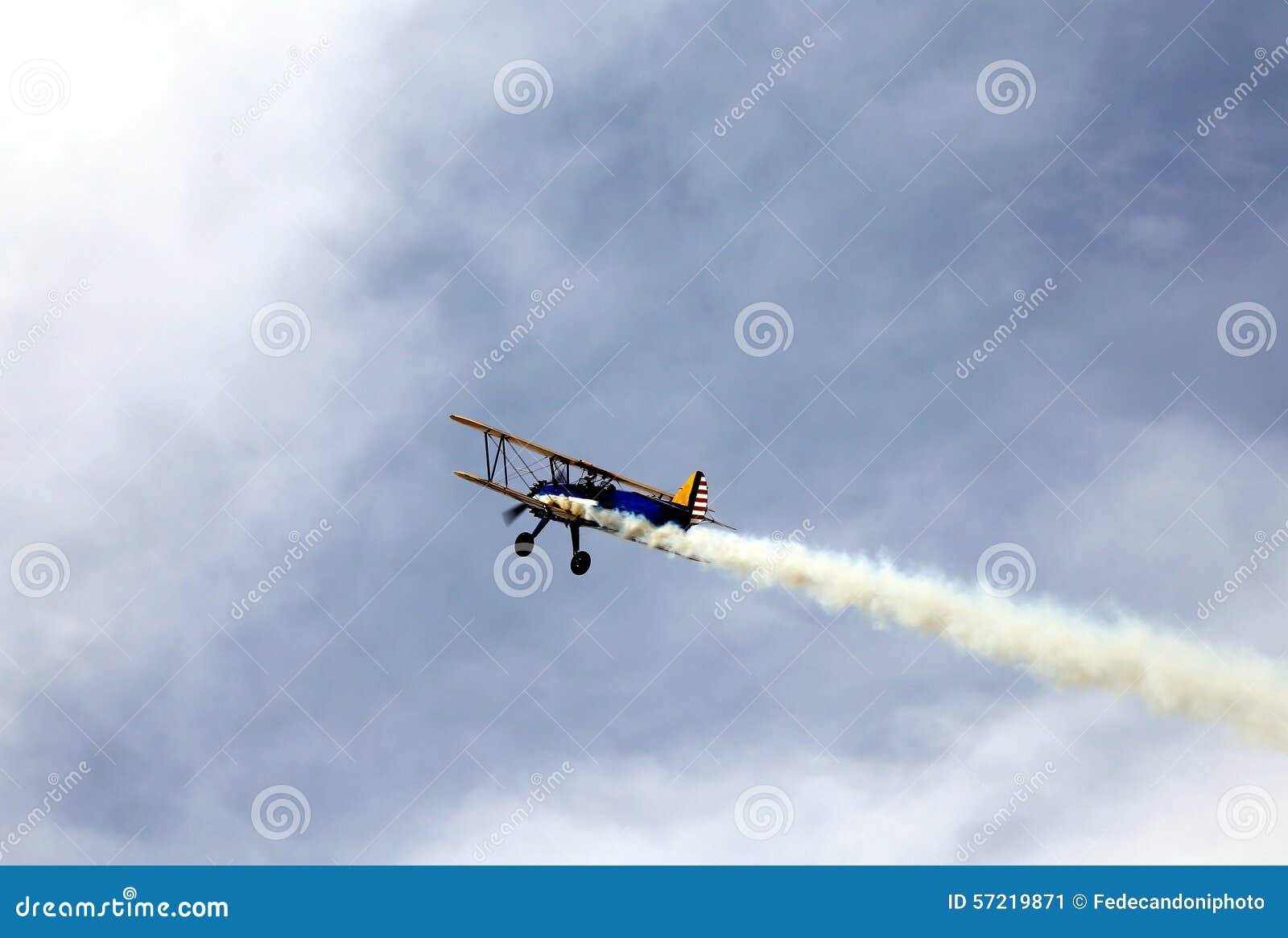 Smoke from a Plane during Acrobatic Manoeuvres Stock Image - Image of ...