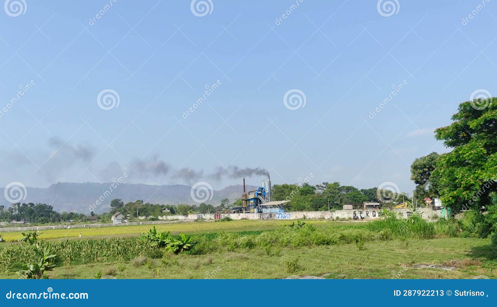 Smoke Polluting the Air from a Factory in Java, Indonesia. Air ...