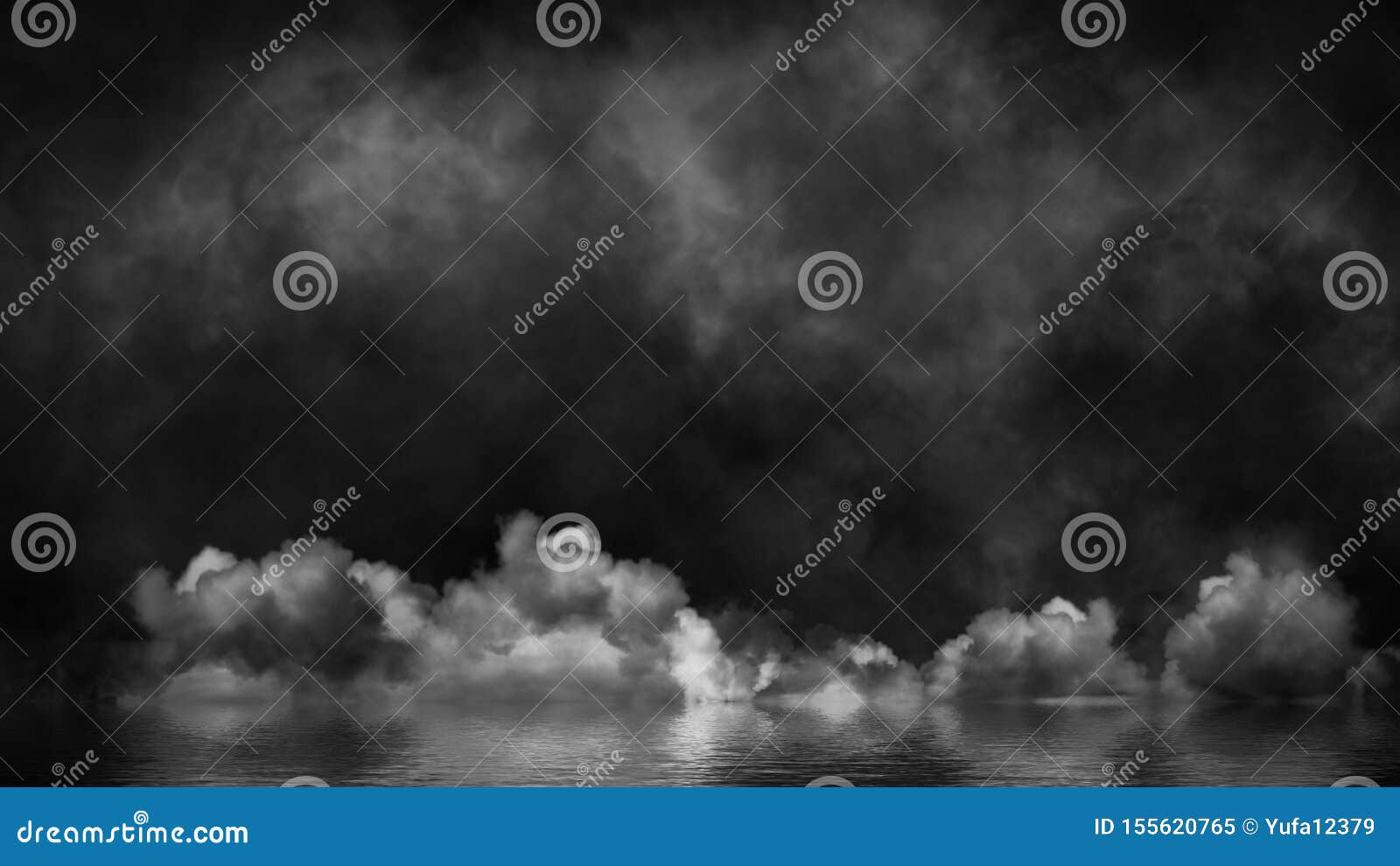 Smoke with Reflection in Water. Texture Overlays. Design Element Stock ...