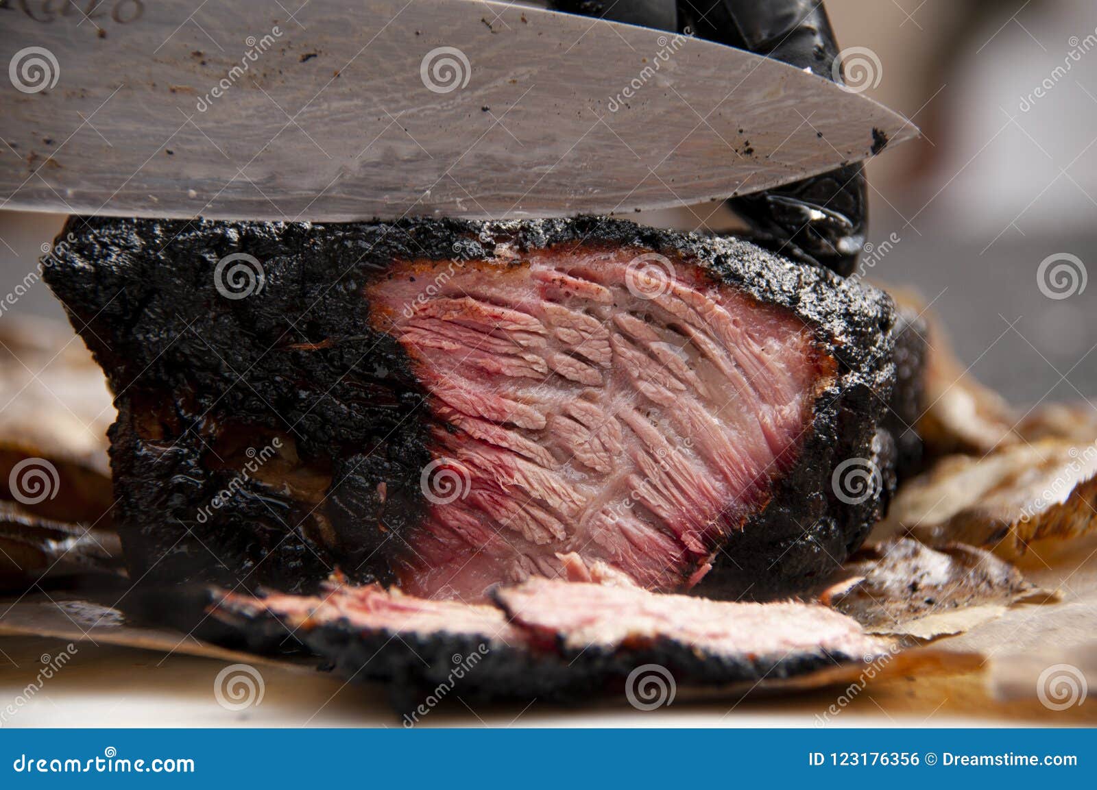 Smoke Ring in the Smoked Brisket Stock Photo - Image of event ...