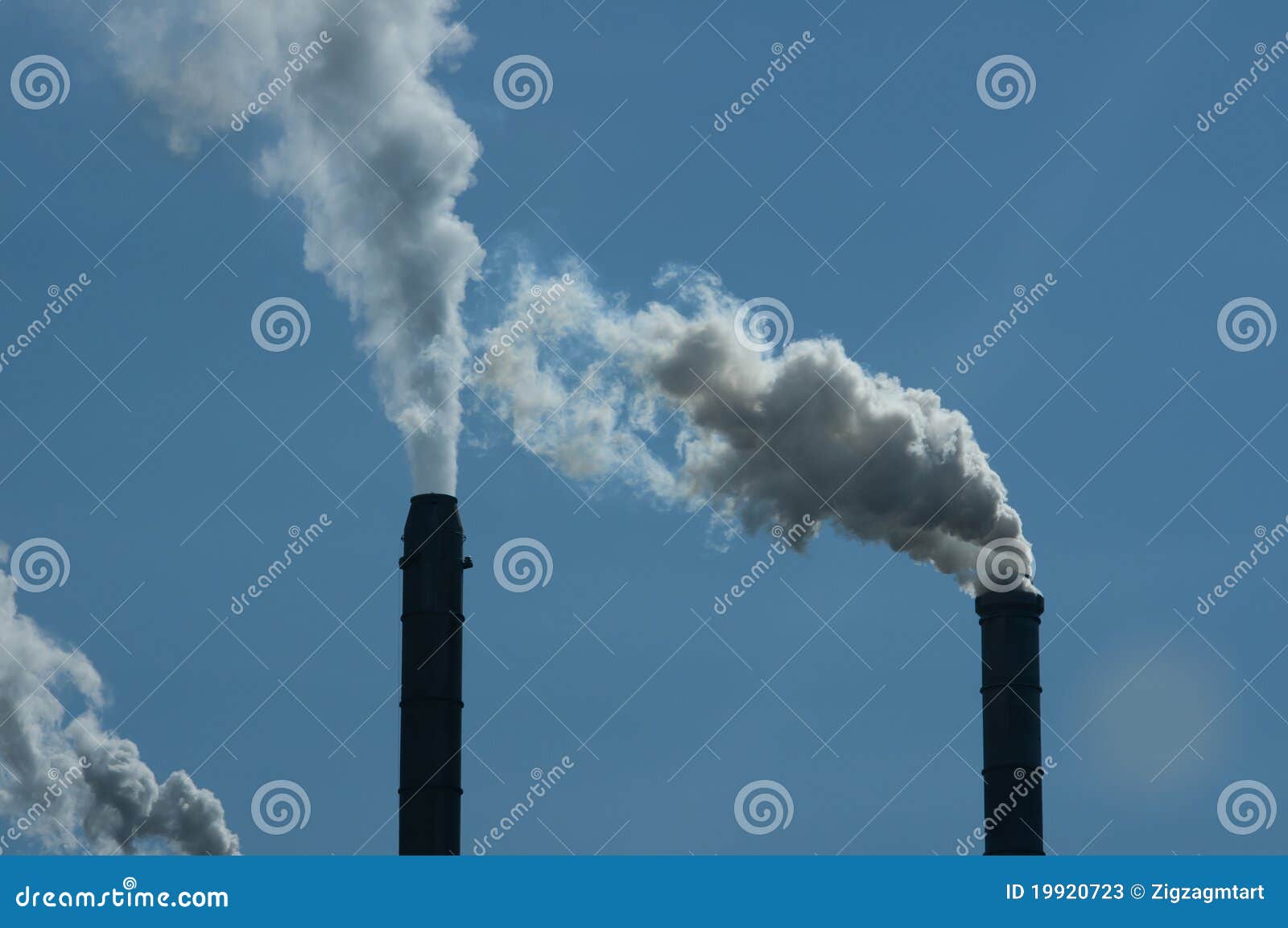Smoke Rising from Smokestack Stock Image - Image of plant, pollute ...