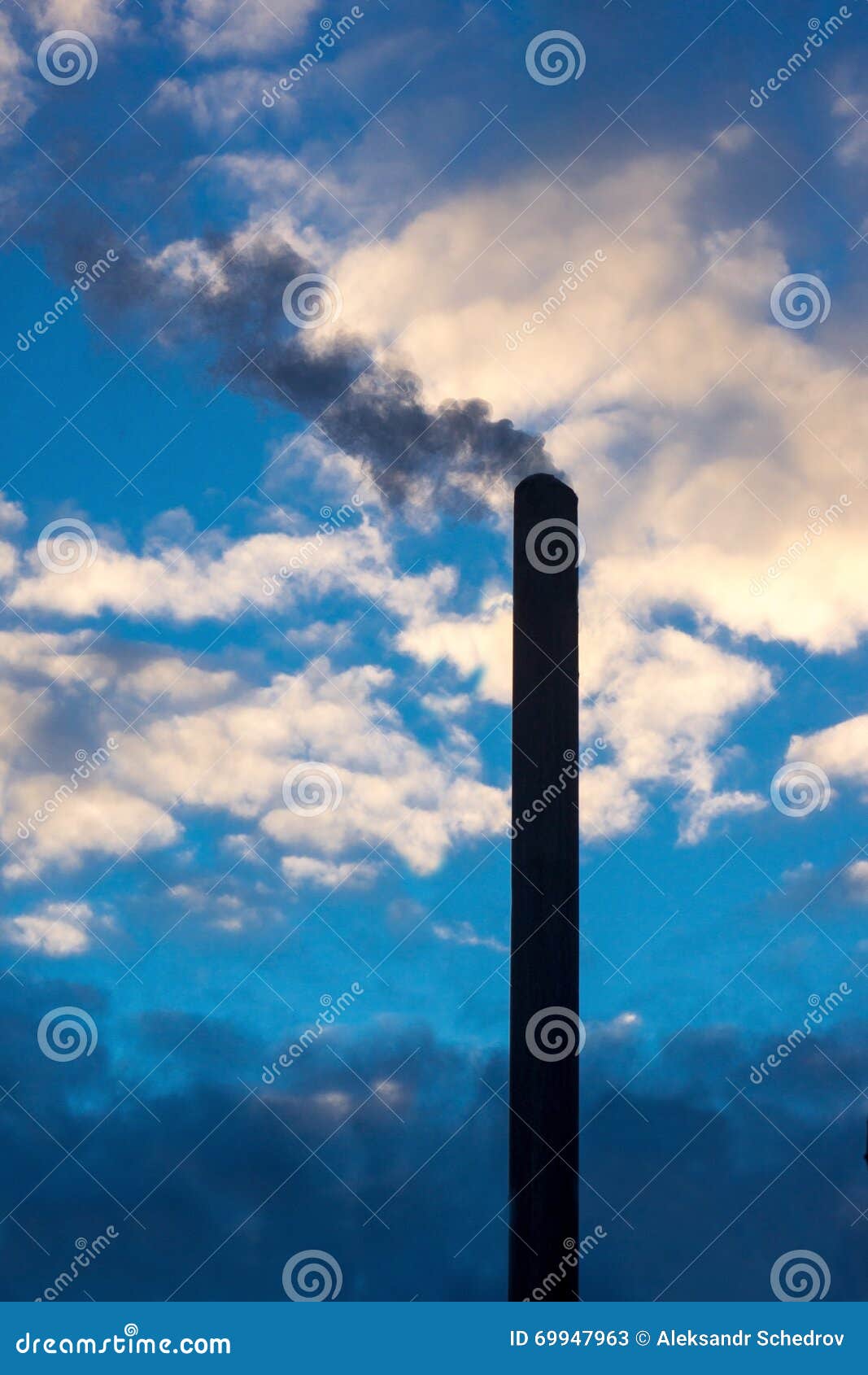 Smoke rising from a stack stock image. Image of factory - 69947963