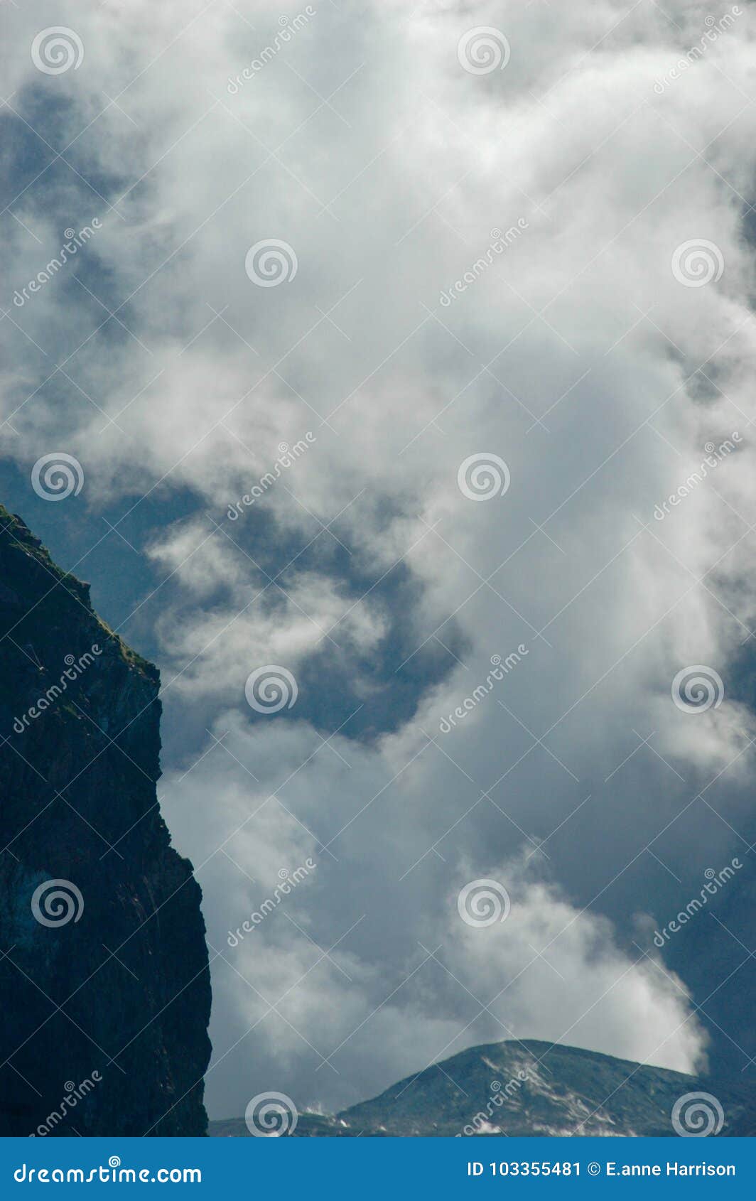 Smoke Rising from a Volcano. Stock Image - Image of mountains, volcano ...