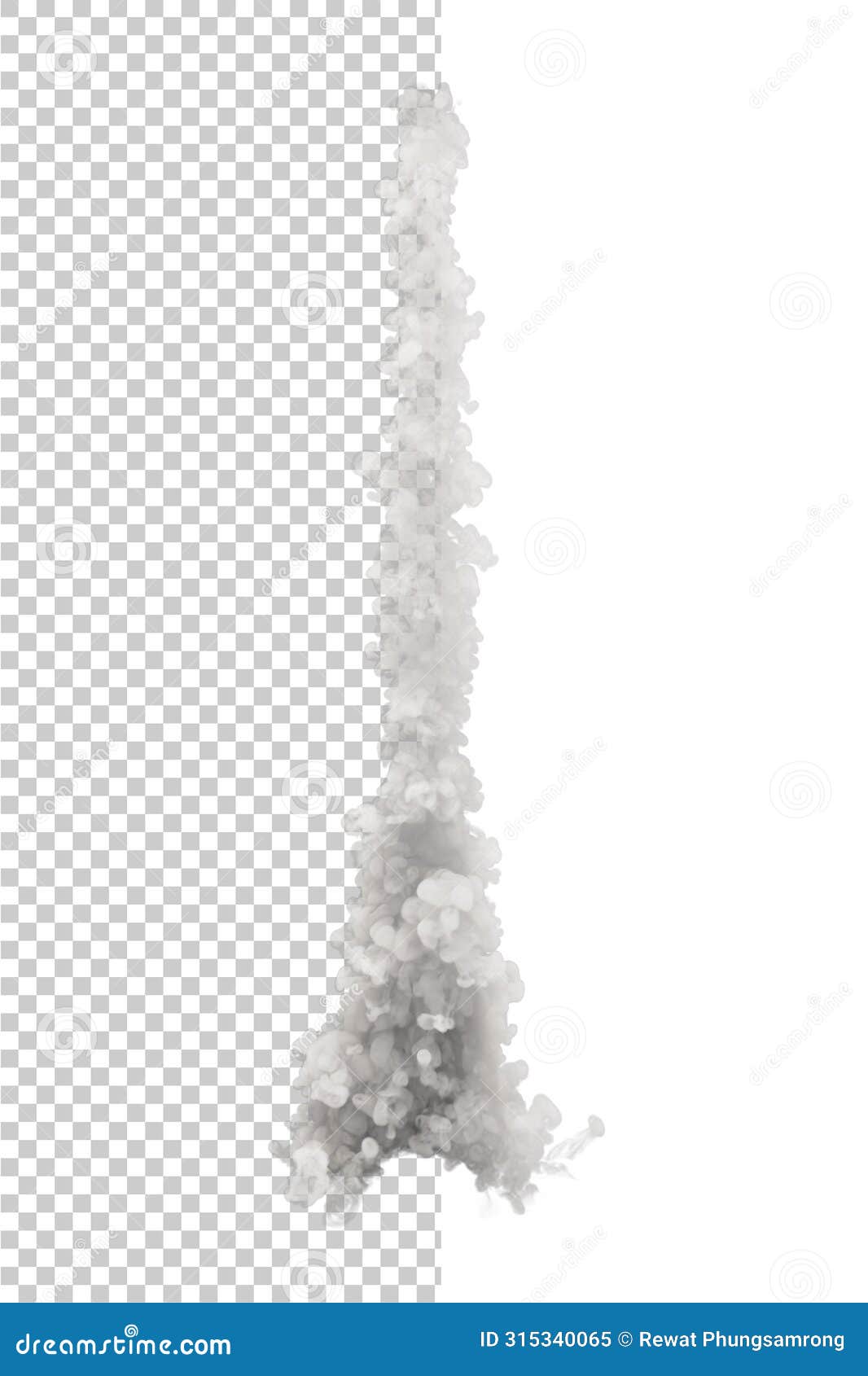 Smoke of Rocket Launch on Transparent Background Stock Image ...