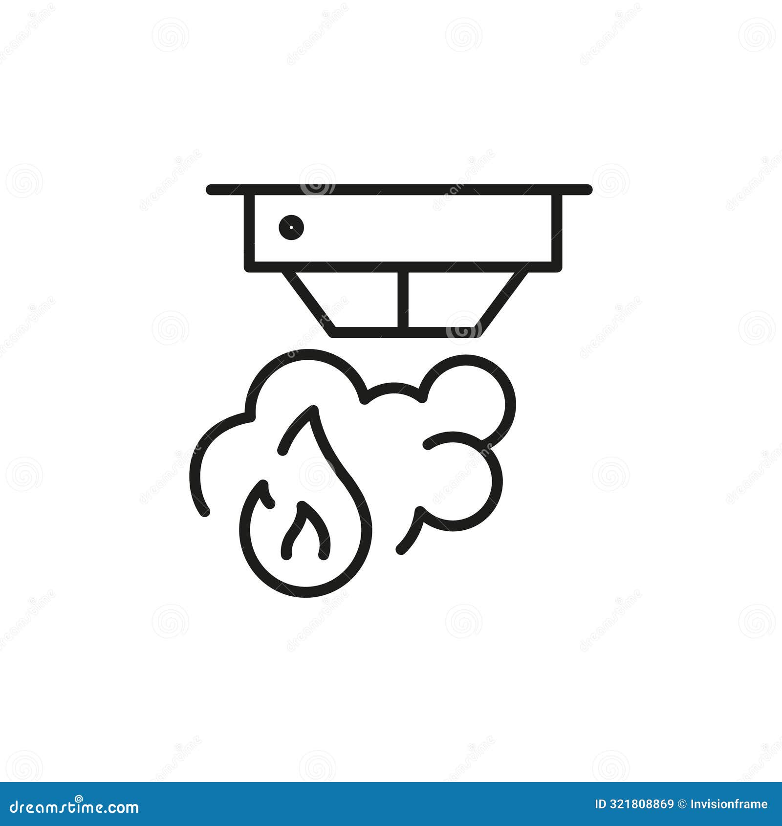 Smoke Sensor Icon stock vector. Illustration of communication - 321808869