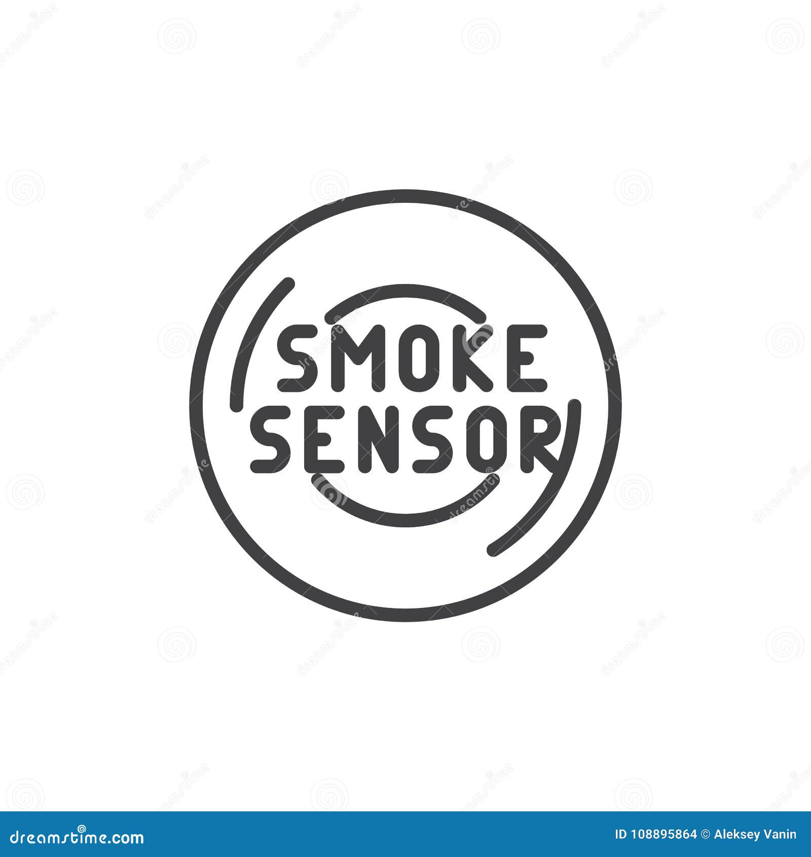 Smoke sensor line icon stock vector. Illustration of equipment - 108895864 Smoke sensor line icon stock vector. Illustration of equipment - 108895864