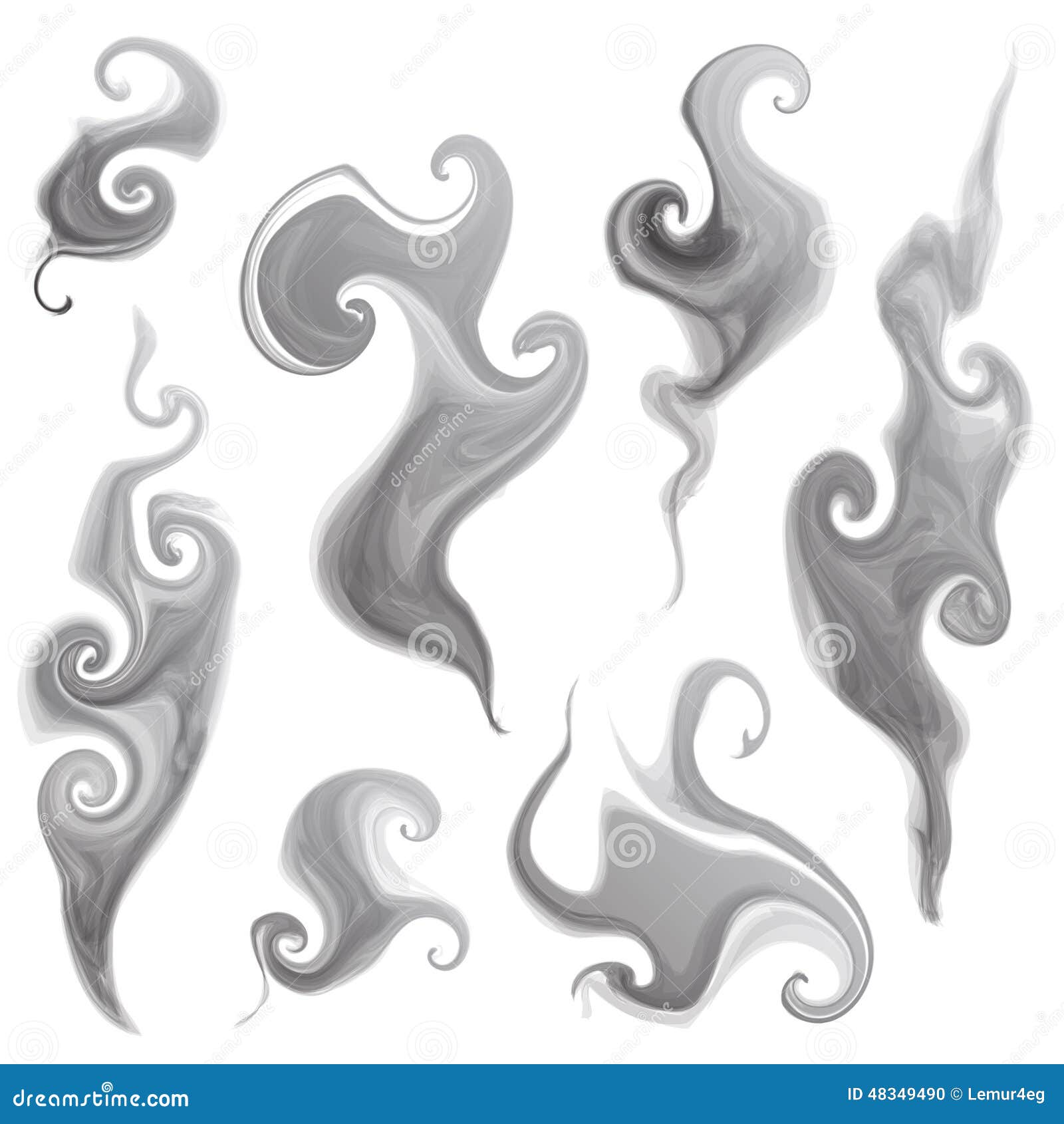 Smoke set stock vector. Illustration of isolated, smoky - 48349490