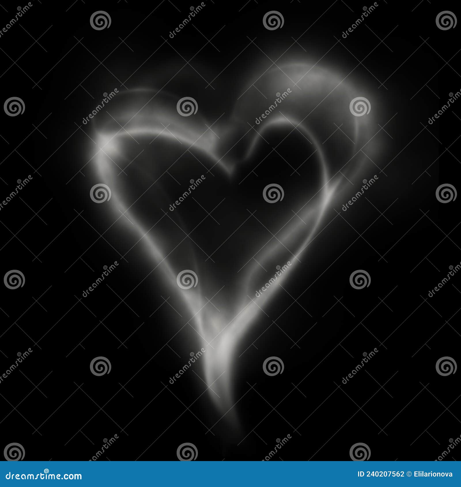 Smoke in the Shape of a Heart. Element for Design Stock Illustration ...