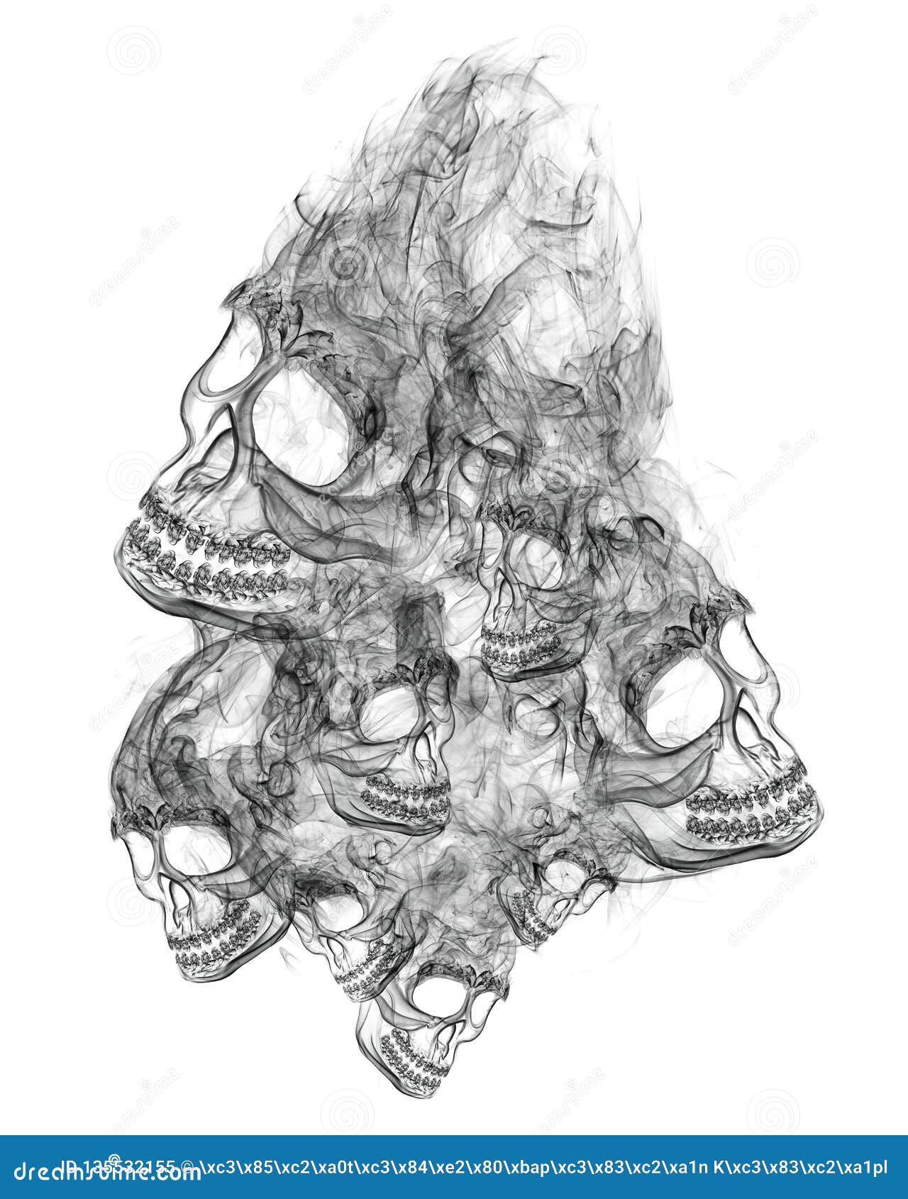 Skull. Skull, The Personification Of Death, Miniature Drawing. A ...