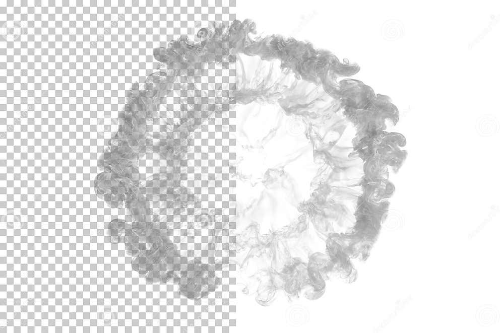 Smoke Shockwave on Transparent Background Stock Photo - Illustration of ...