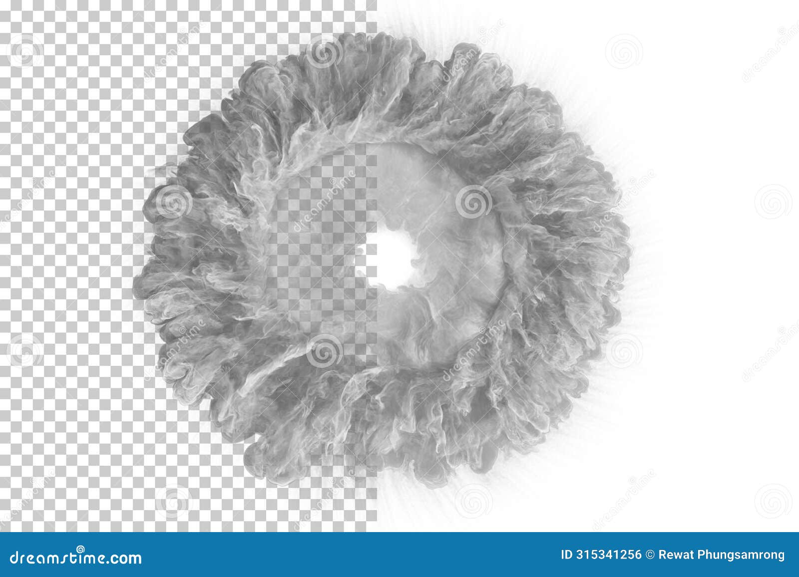 Smoke Shockwave on Transparent Background Stock Photo - Illustration of ...