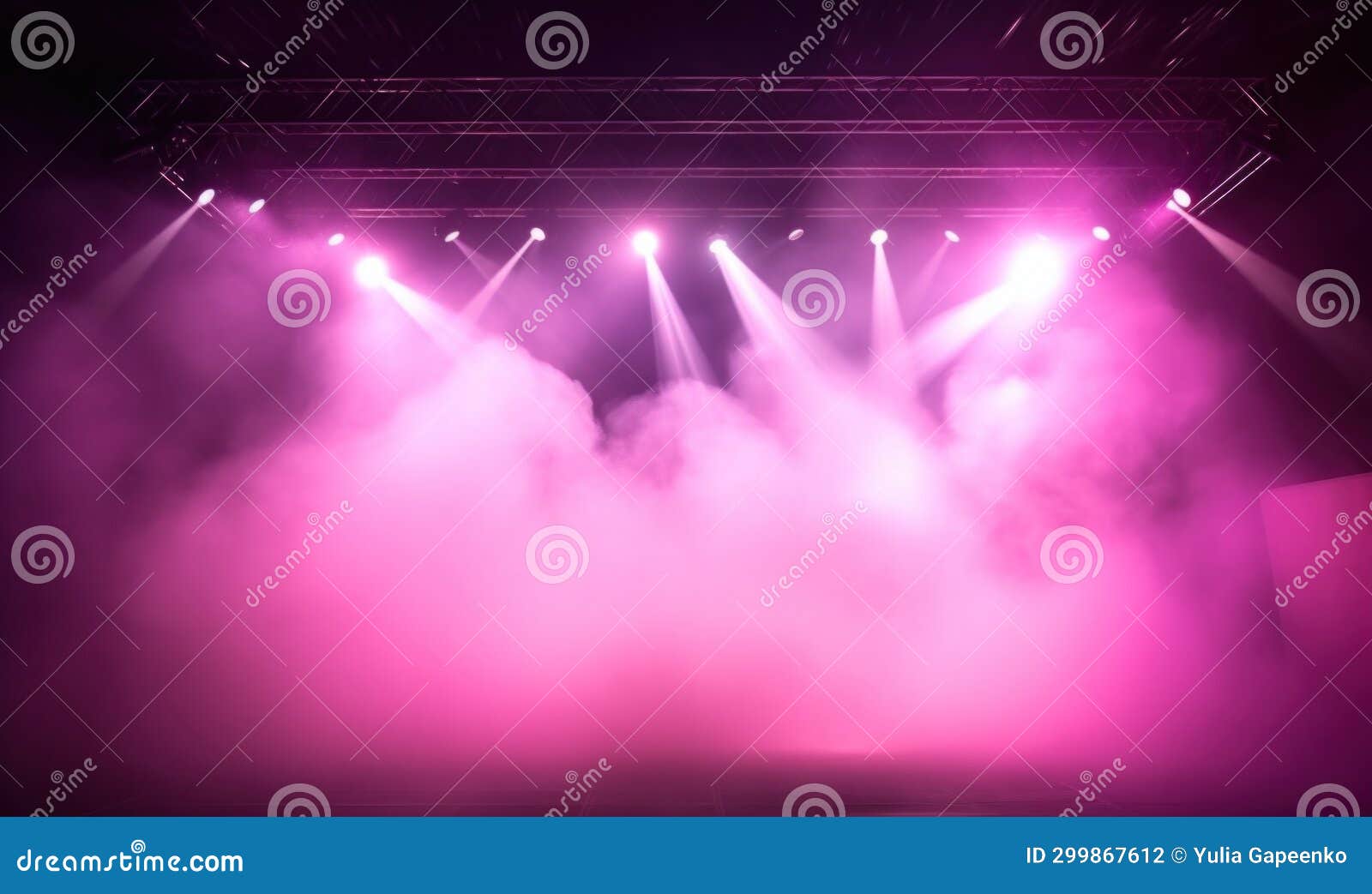 Smoke Show Stage Background with Pink Lights. Stock Photo - Image of ...