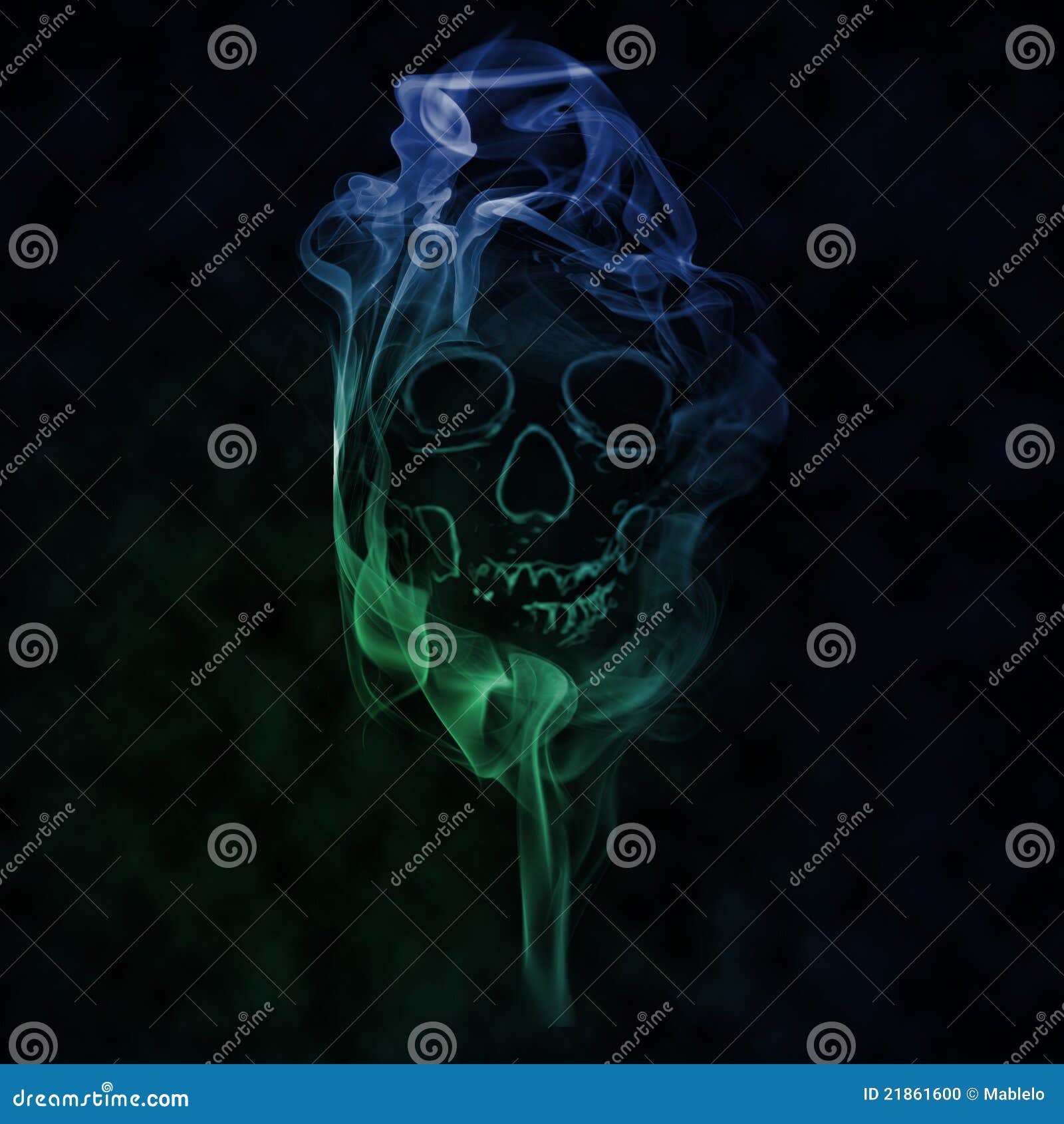 Smoke skull stock illustration. Illustration of swirl - 21861600
