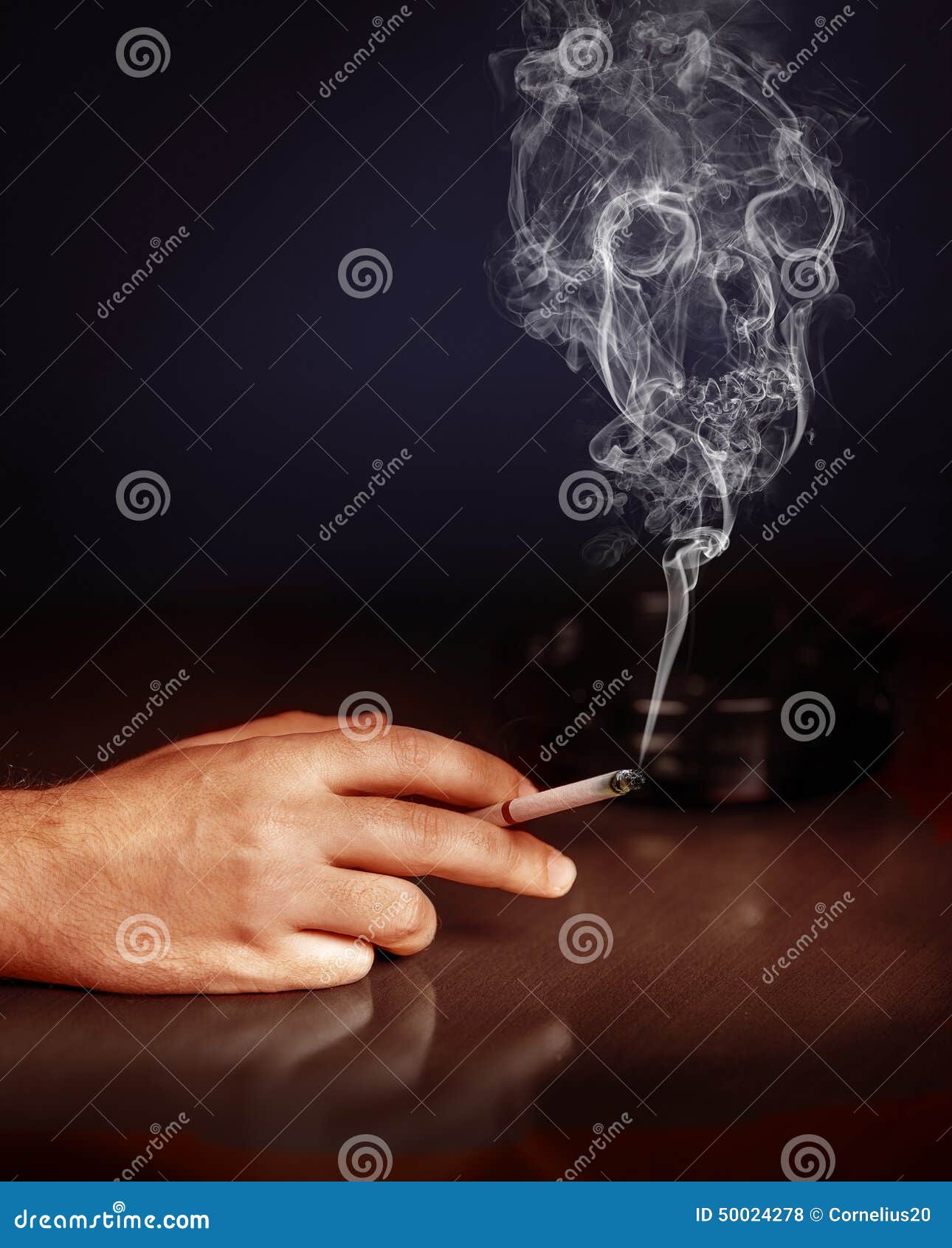 Smoke skull stock photo. Image of dark, cigarette, health - 50024278