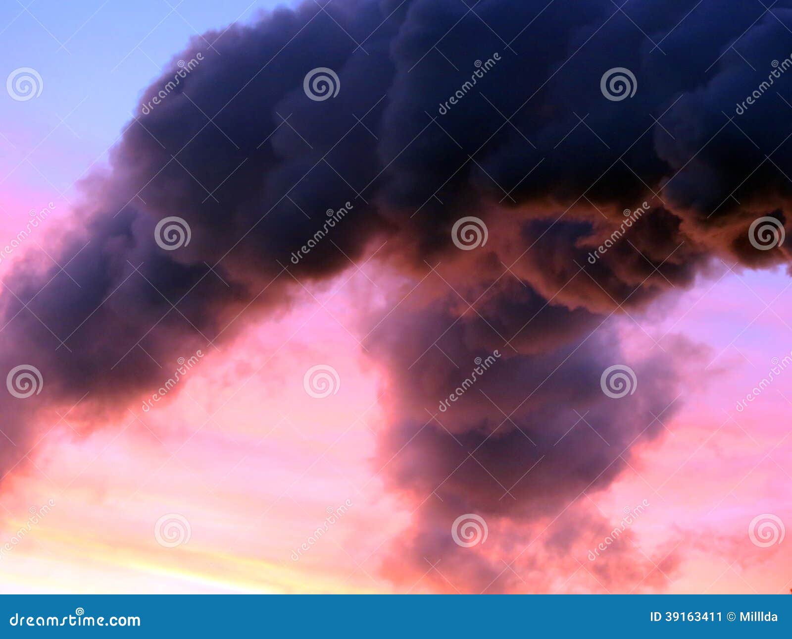 Smoke in sky stock image. Image of smoke, black, yellow - 39163411