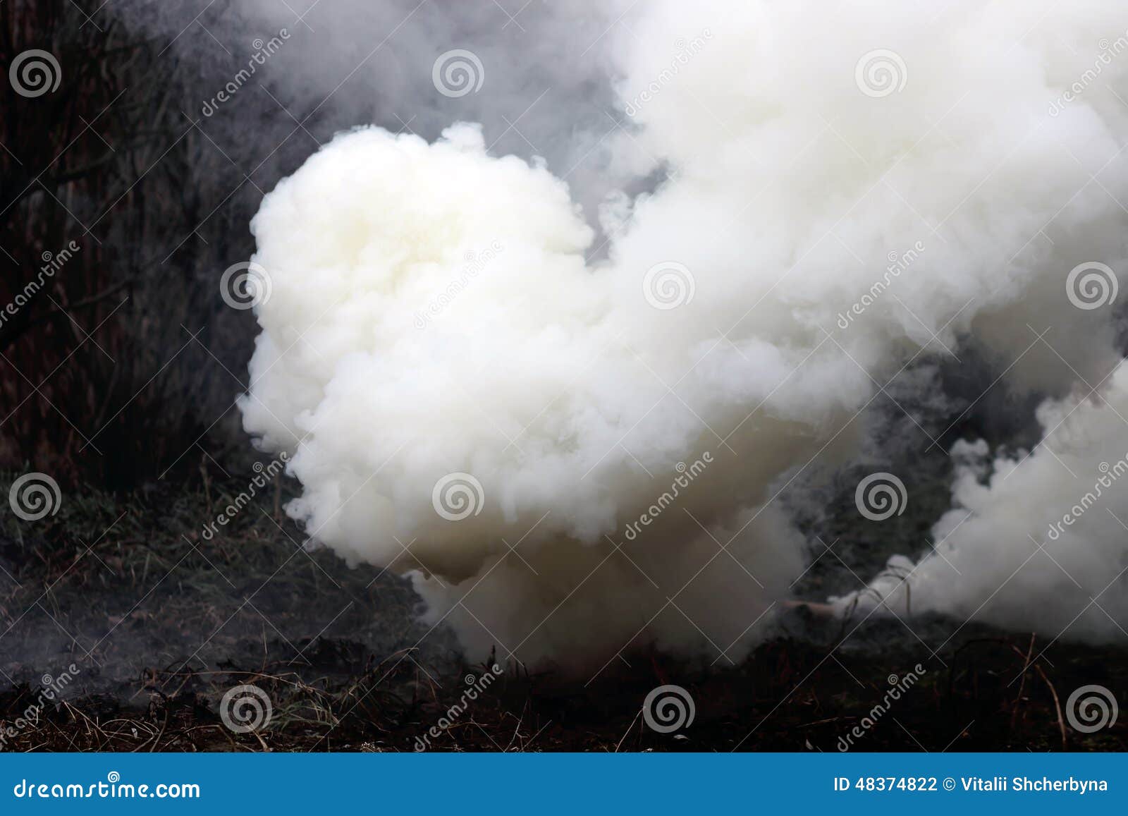 Smoke from smoke bombs stock photo. Image of fire, destroyed - 48374822